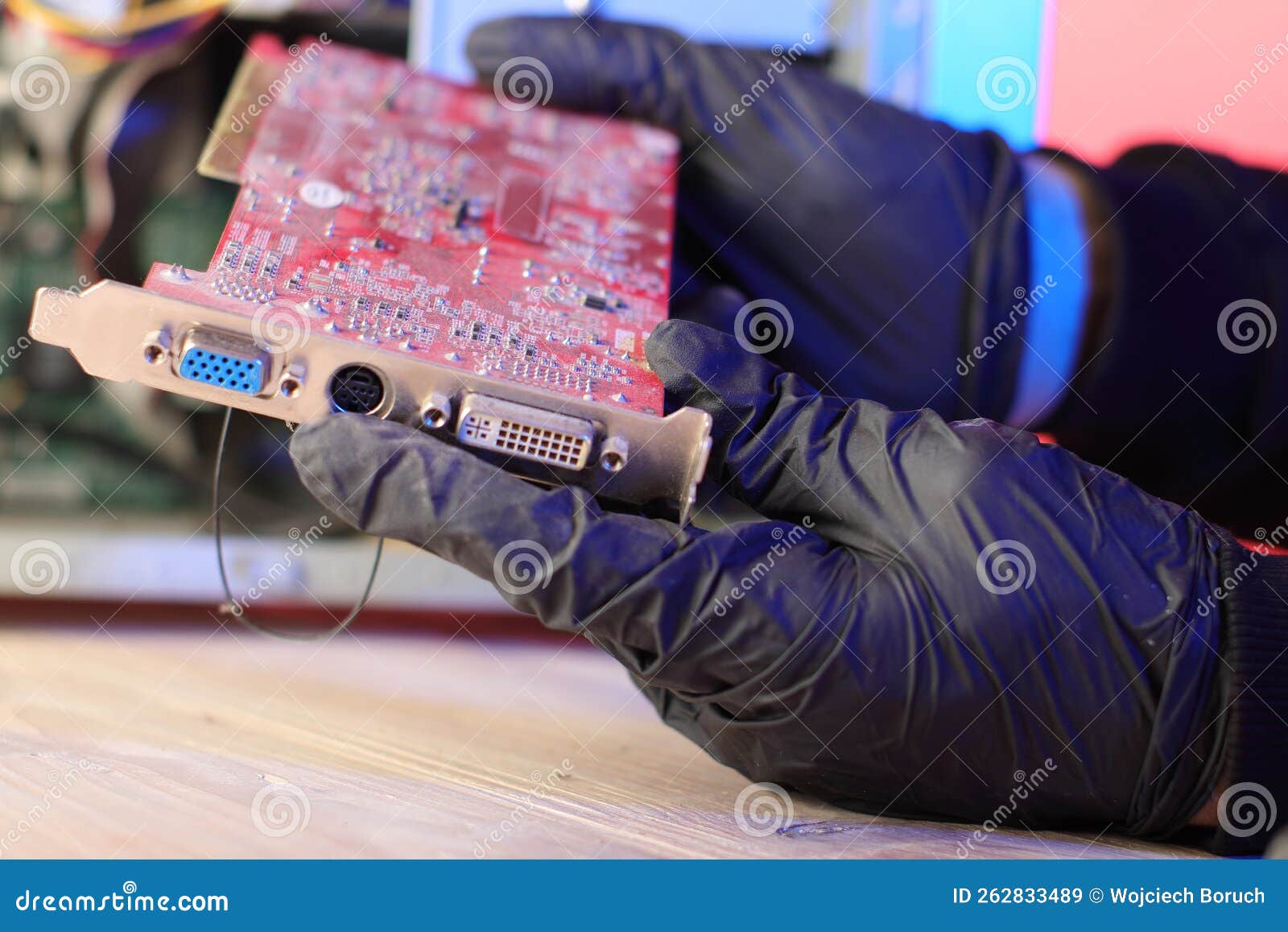 Disassembly of a Graphics Card from an Old Computer Stock Image - Image ...