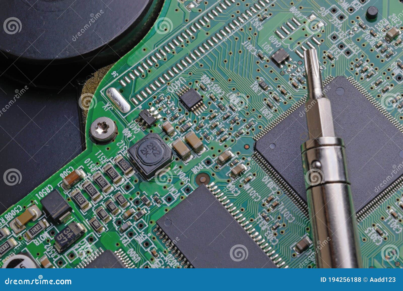 Disassembly of the Hard Drive. Stock Photo - Image of data, security ...