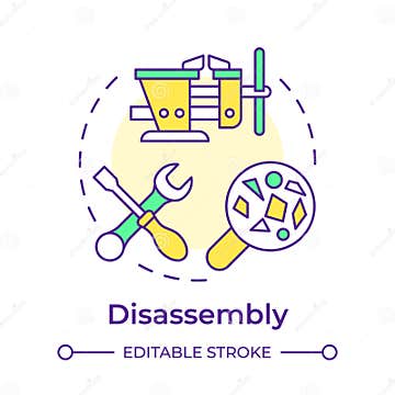 Disassembly Multi Color Concept Icon Stock Illustration - Illustration ...