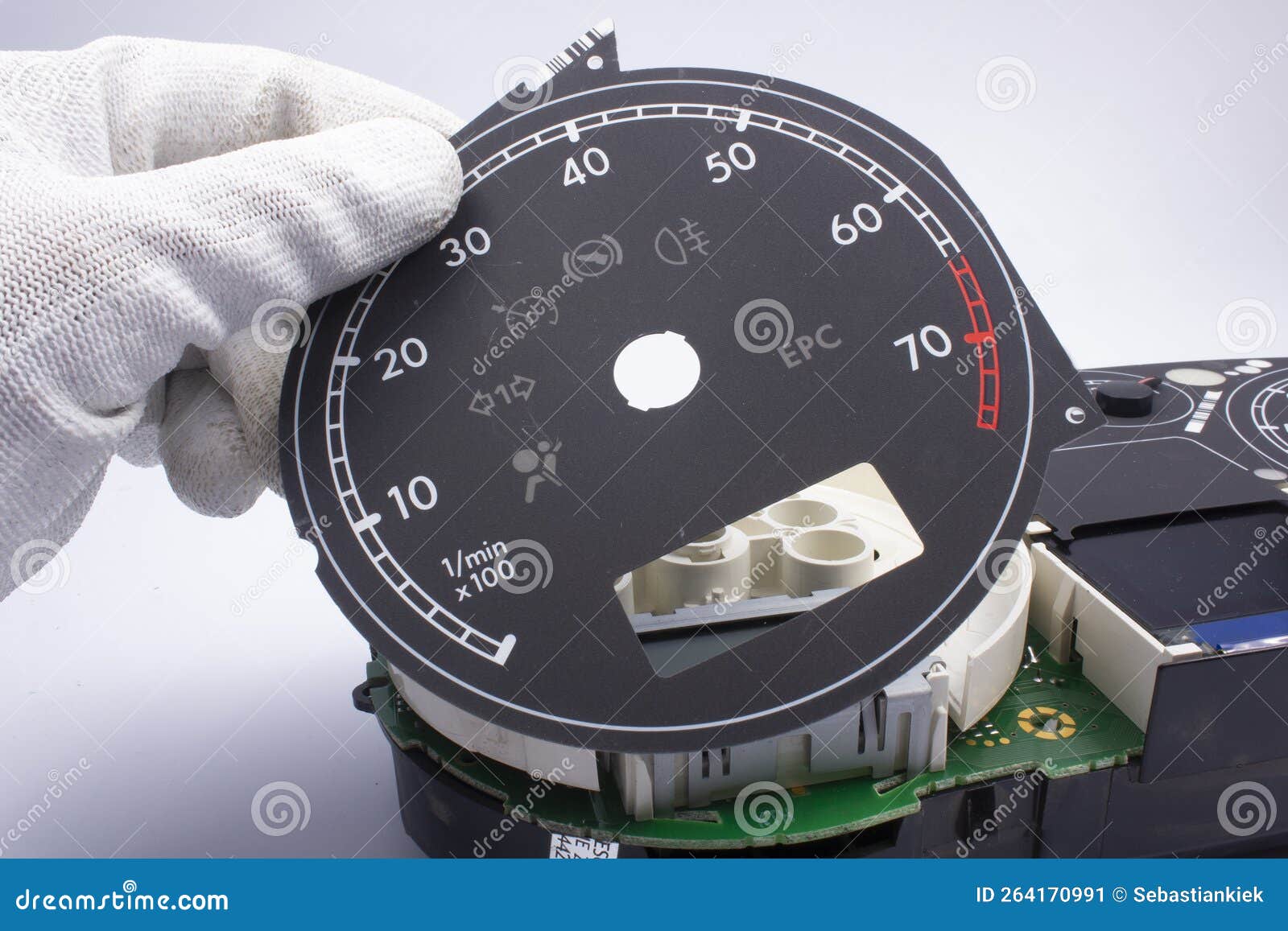 Disassembly of the Old Car Odometer, Repair Stock Image - Image of ...