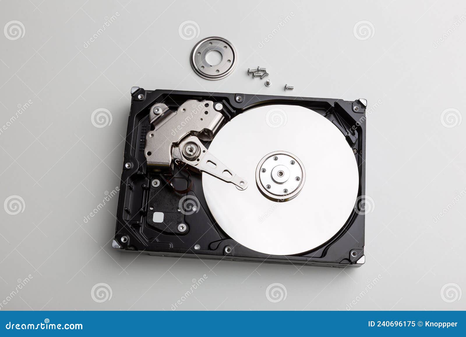 Disassembly Process of an External Hard Drive in Details Stock Image ...