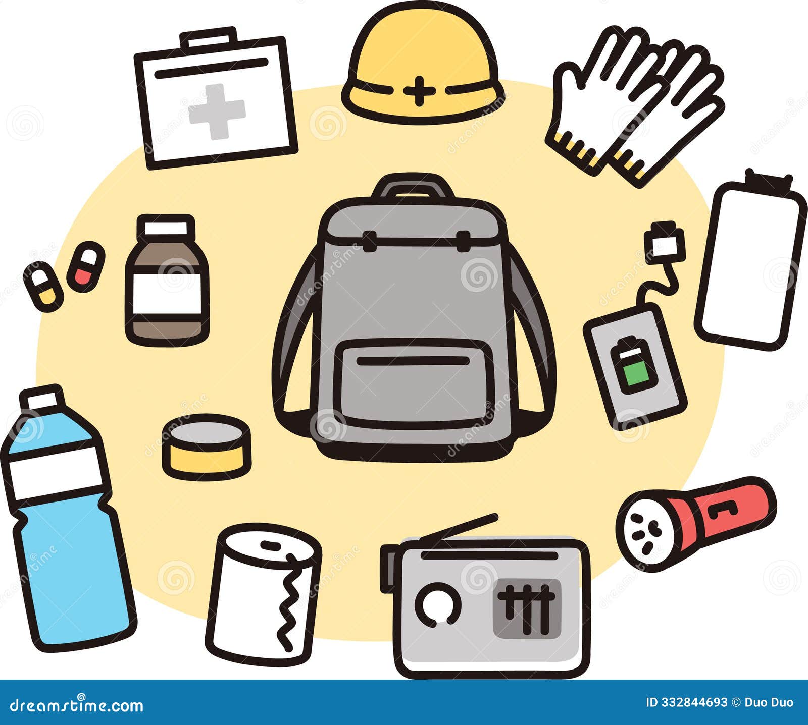 Disaster escape tools stock illustration. Illustration of disaster ...