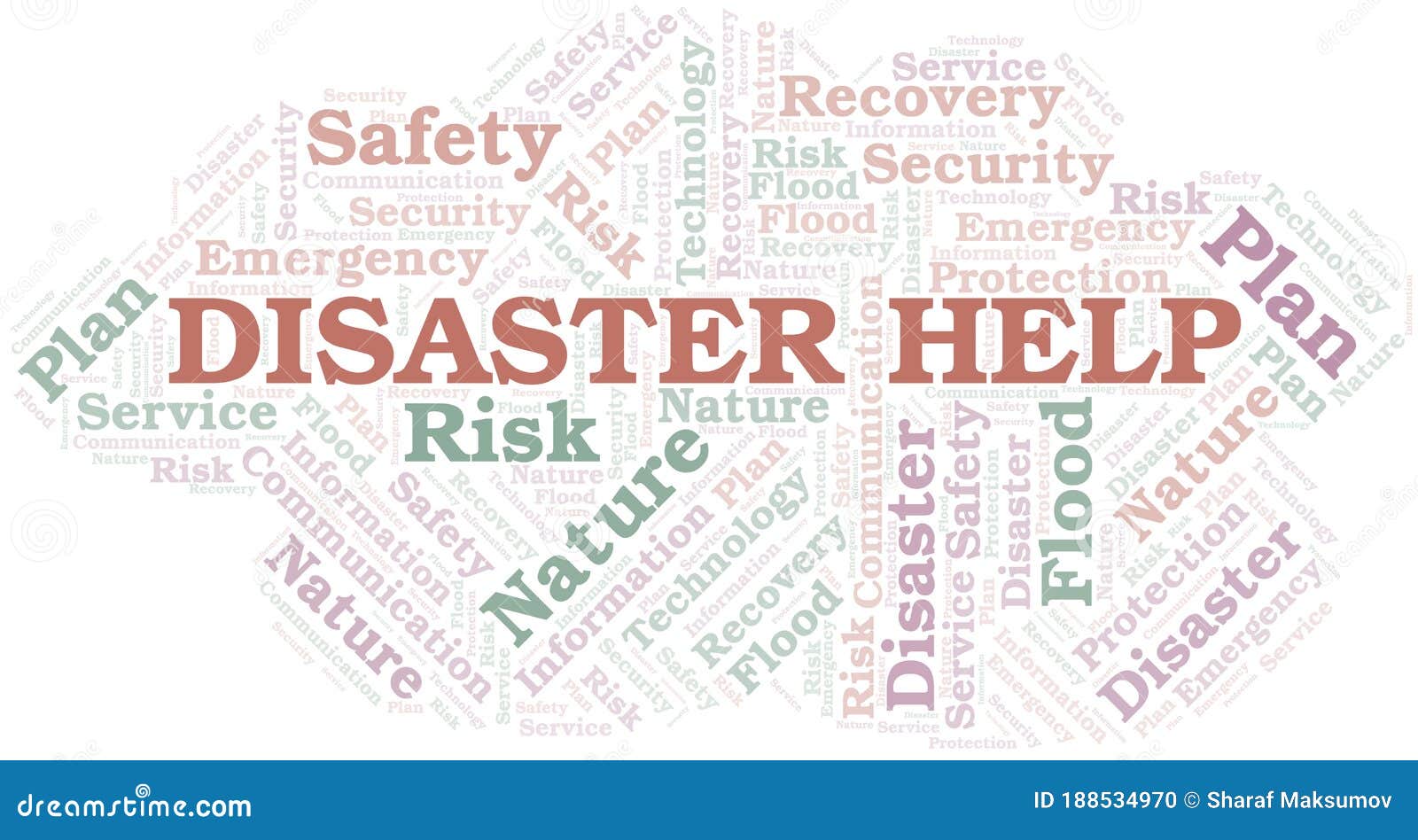 Disaster Help Typography Vector Word Cloud. Stock Vector - Illustration ...