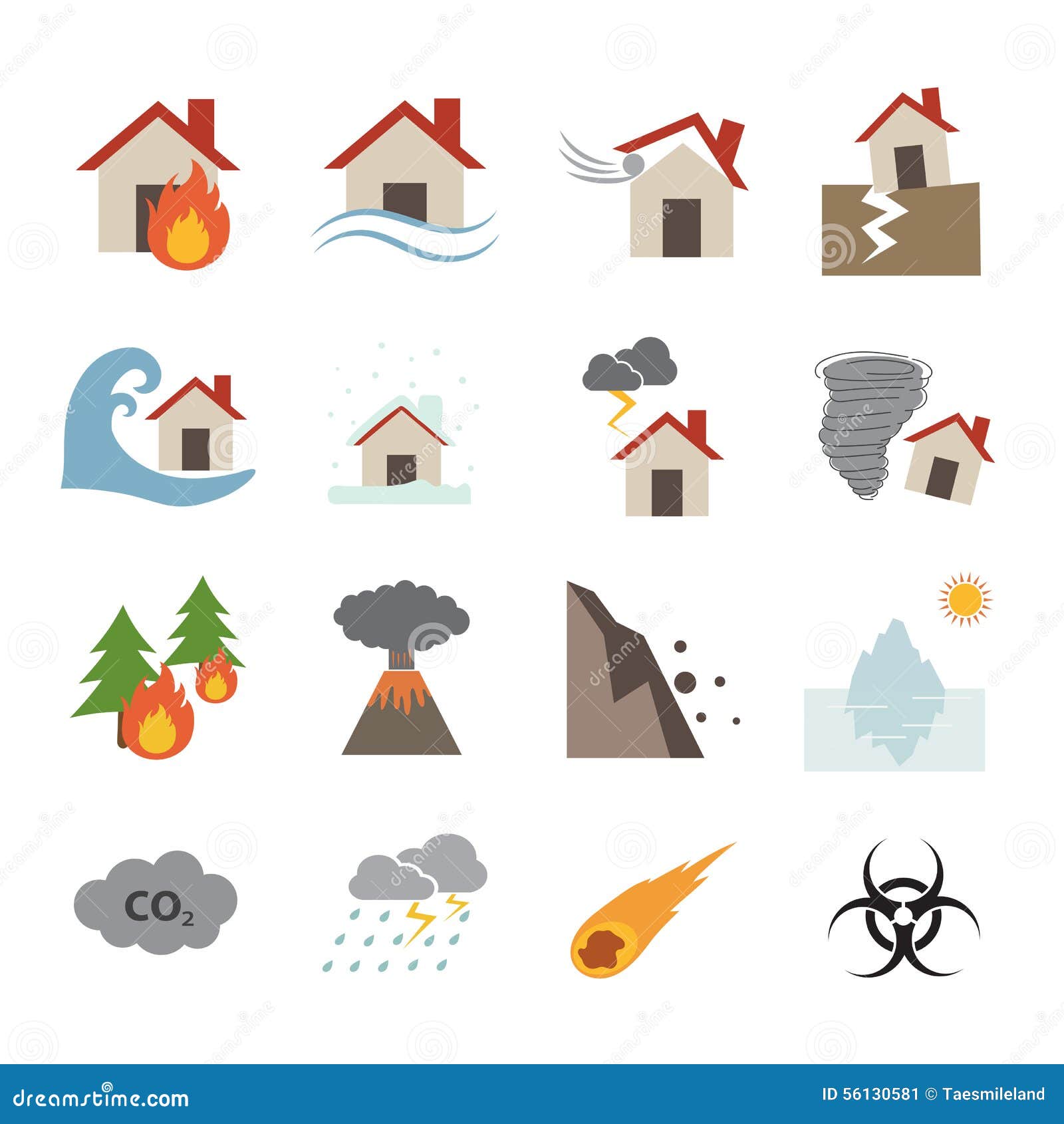 Disaster icon stock vector. Illustration of icon, crisis - 56130581