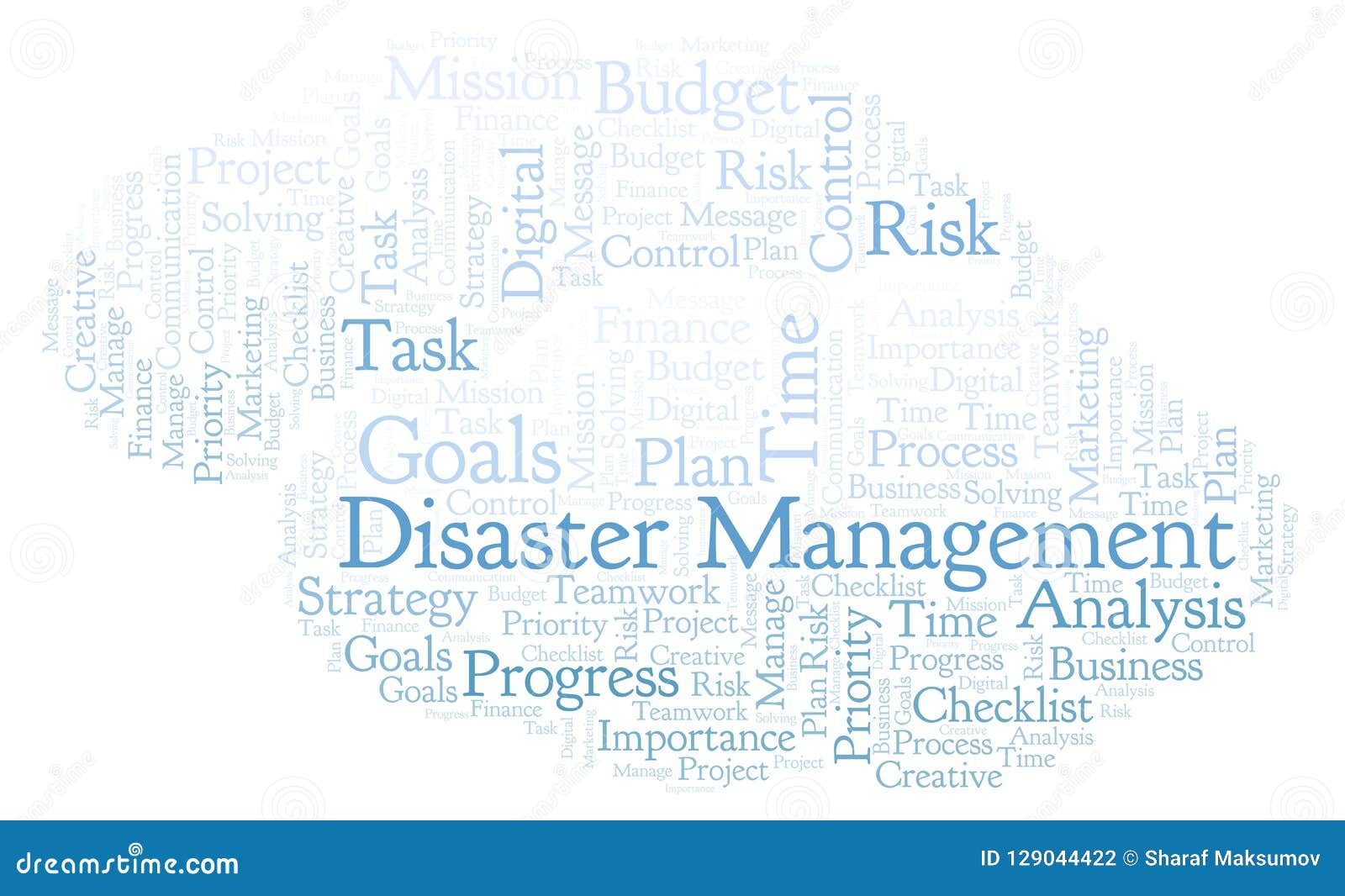 Disaster Management Word Cloud, Made with Text only. Stock Illustration ...