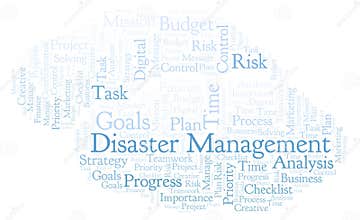 Disaster Management Word Cloud, Made with Text only. Stock Illustration ...