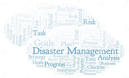 Disaster Management Word Cloud, Made with Text only. Stock Illustration ...