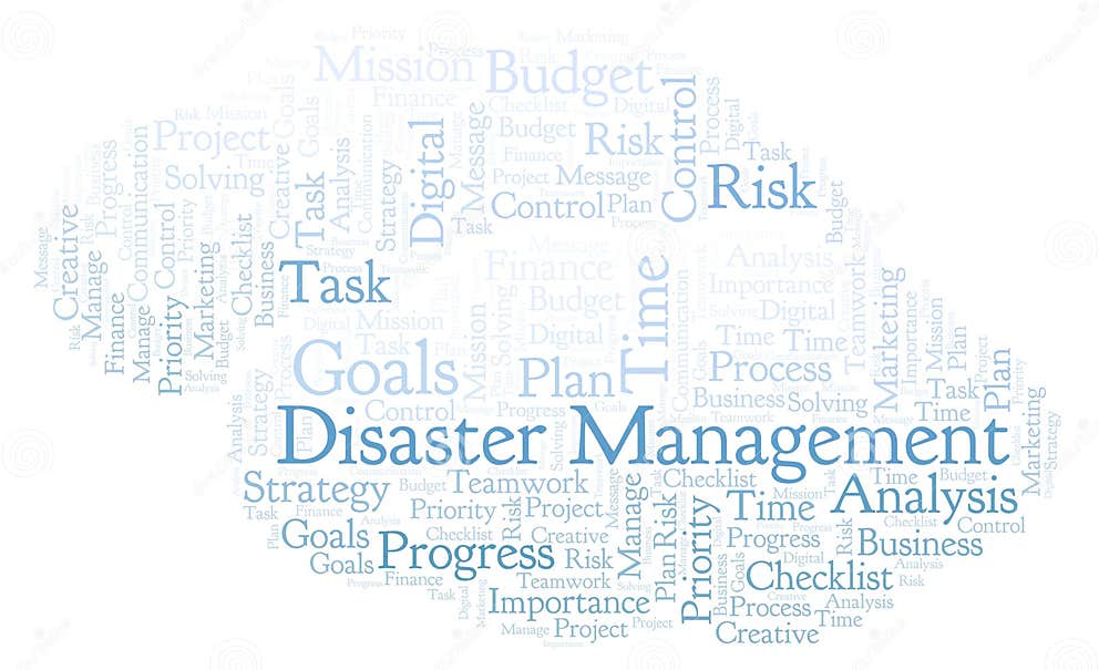 Disaster Management Word Cloud, Made with Text only. Stock Illustration ...