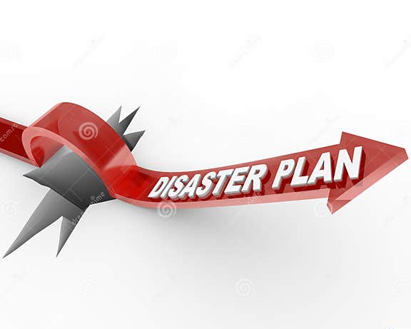 Disaster Plan - Arrow Jumping Over Hole Stock Illustration ...