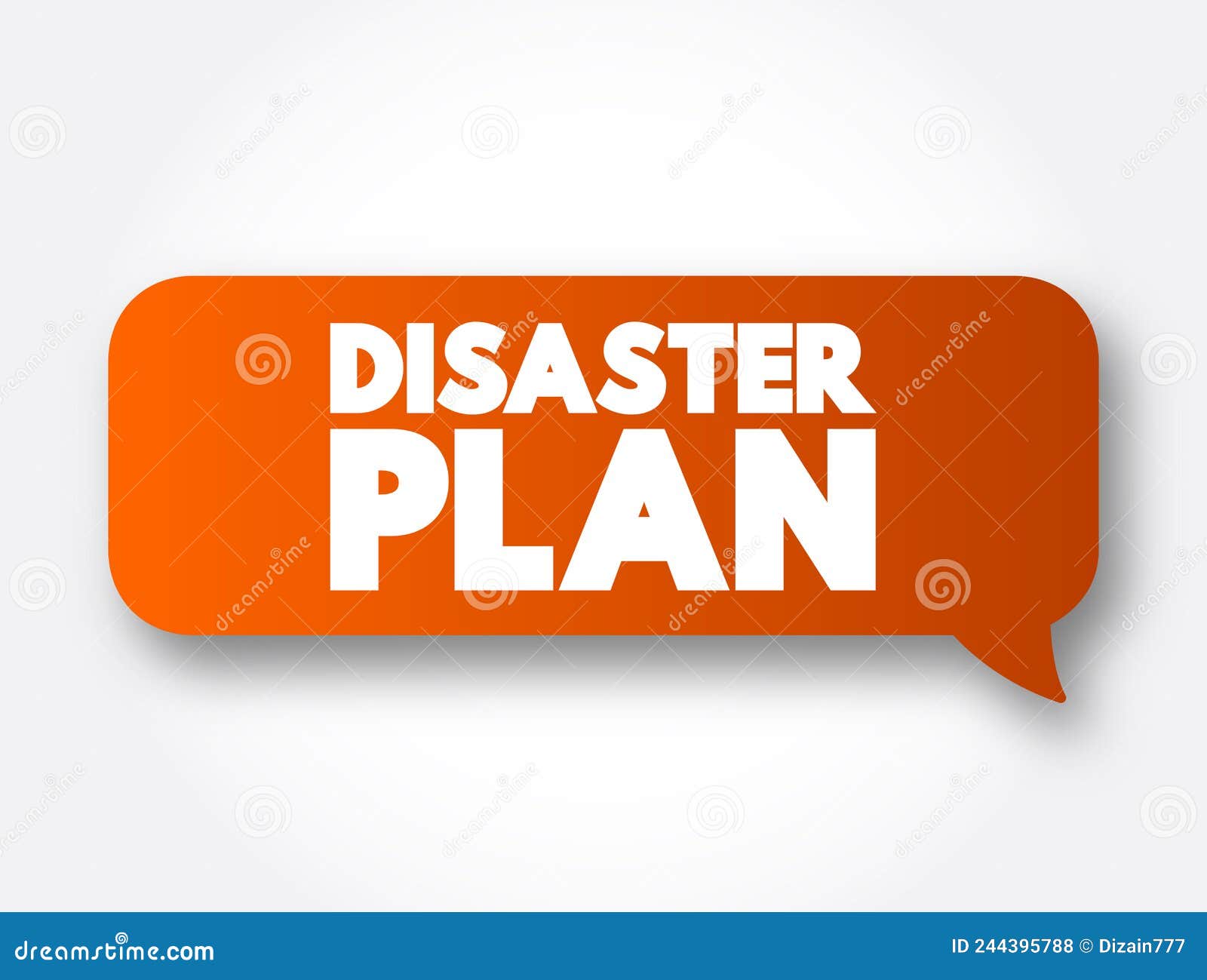 Disaster Plan Text Message Bubble, Concept Background Stock ...
