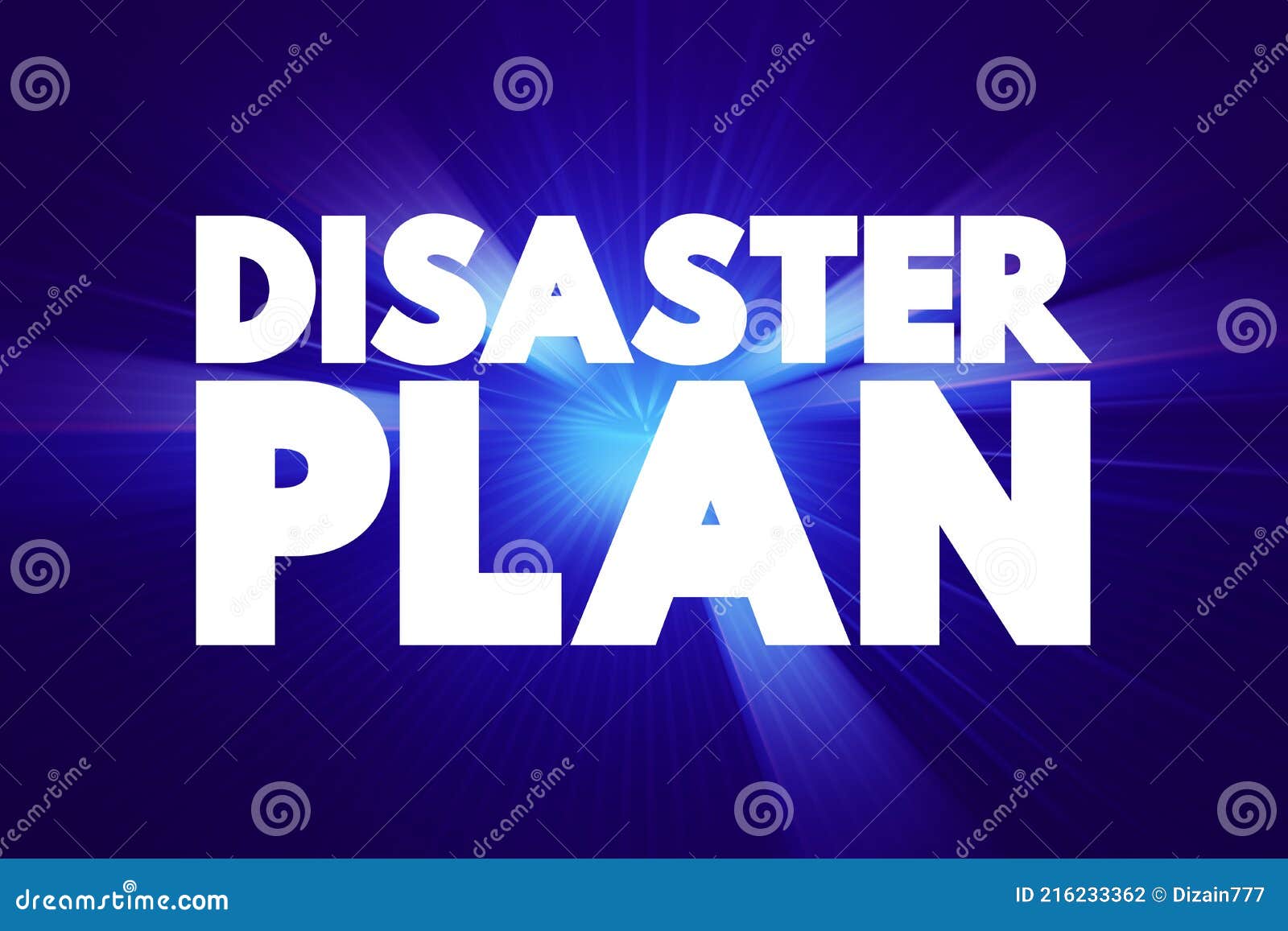 Disaster Plan Text Quote, Concept Background Stock Illustration ...