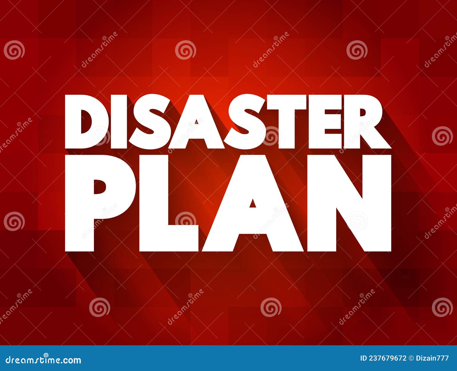 Disaster Plan Text Quote, Concept Background Stock Illustration ...