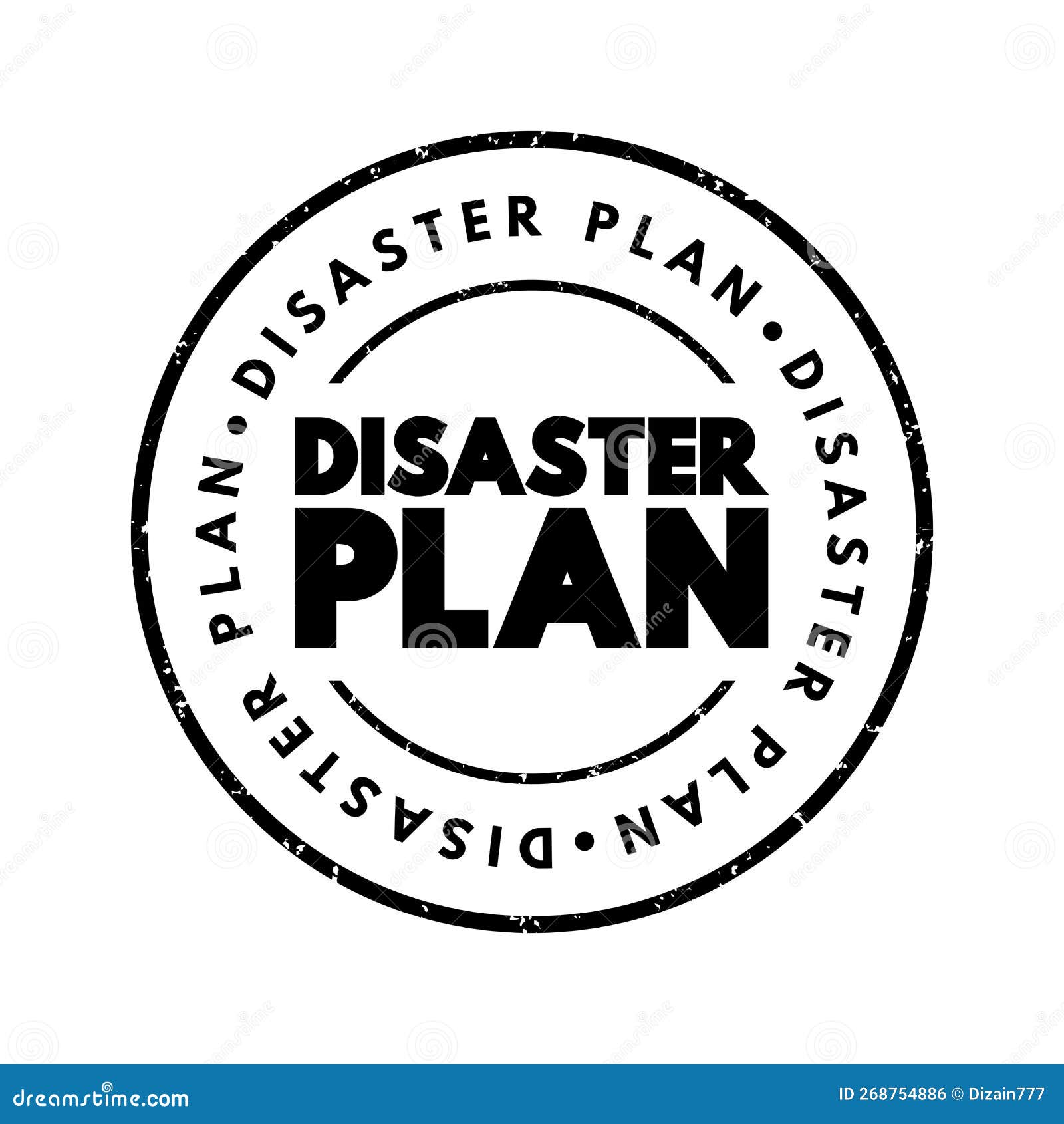Disaster Plan Text Stamp, Concept Background Stock Illustration ...