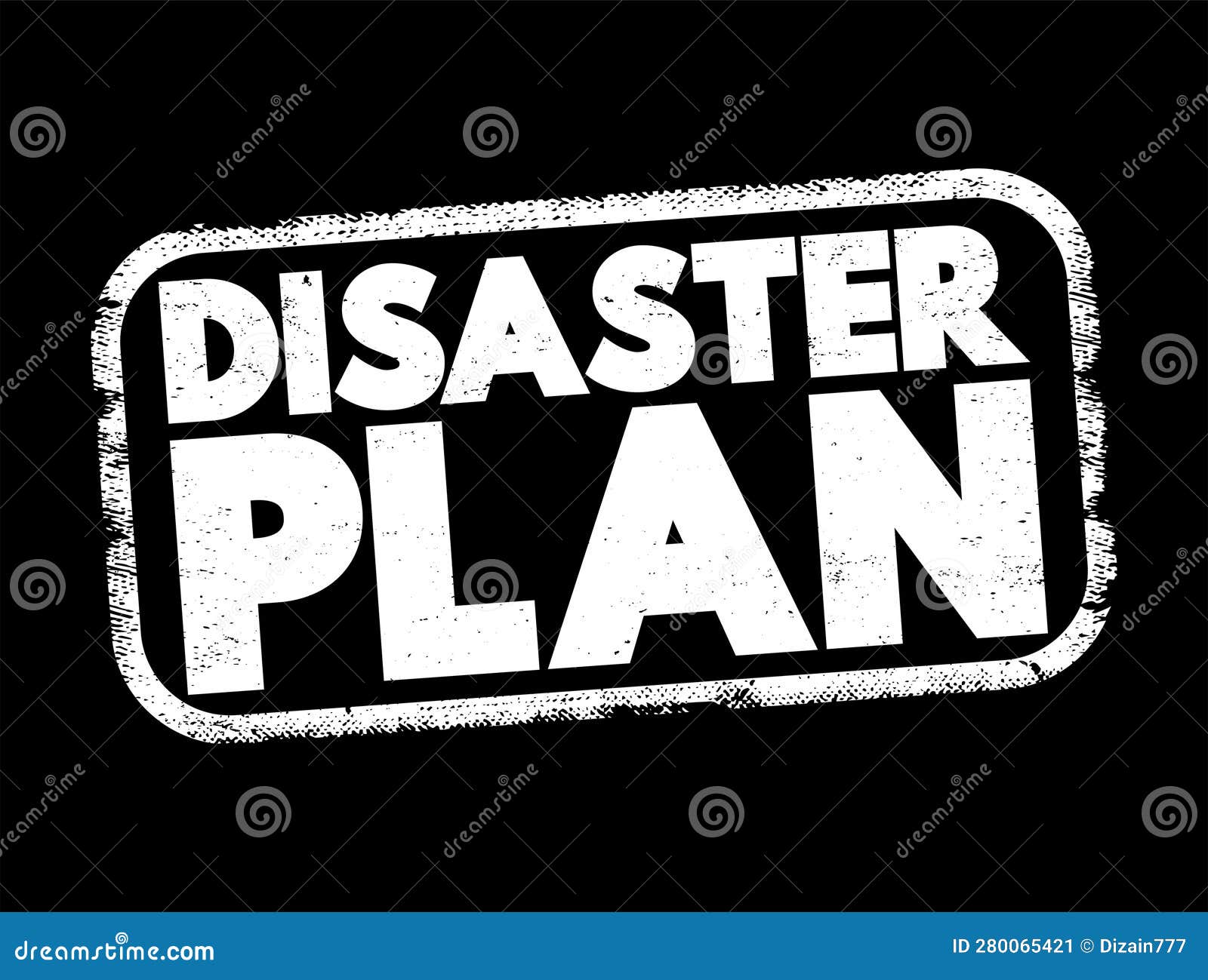 Disaster Plan Text Stamp, Concept Background Stock Illustration ...