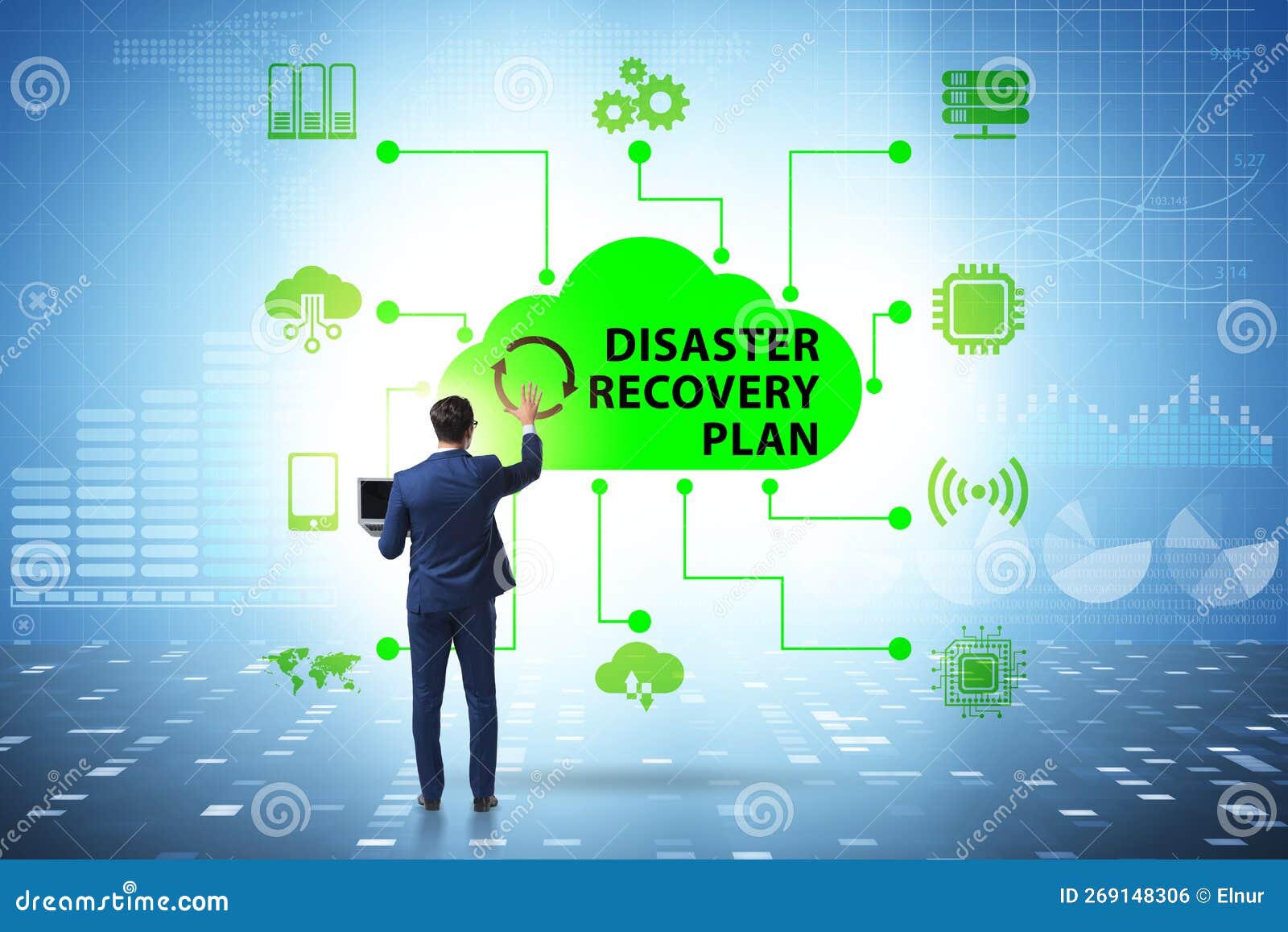 Disaster Recovery Plan and Backup Concept Stock Photo - Image of cloud ...