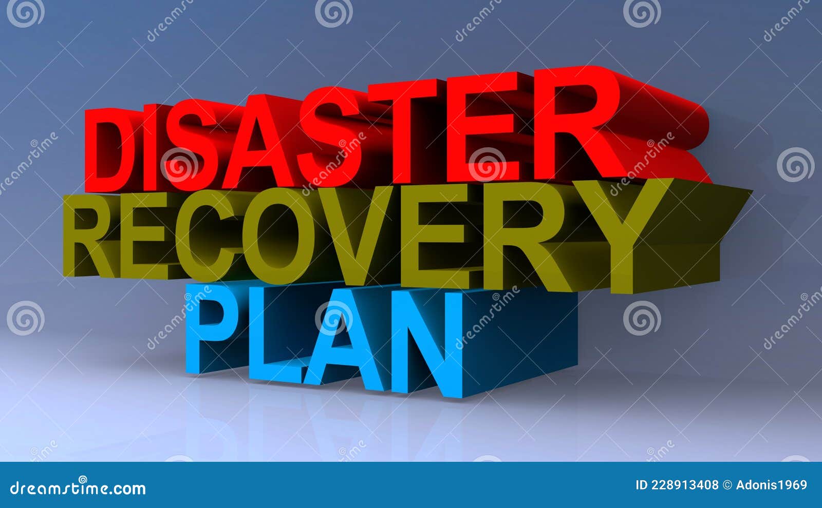 Disaster Recovery Plan on on Blue Stock Illustration - Illustration of ...