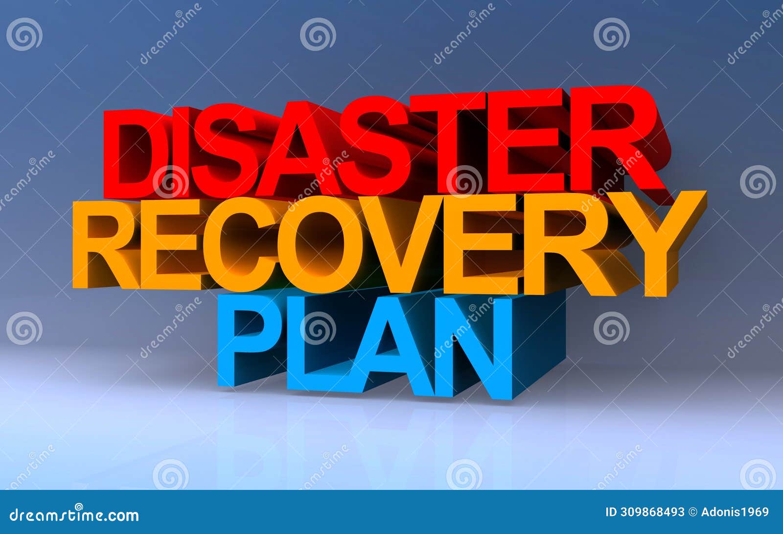 Disaster Recovery Plan on Blue Stock Illustration - Illustration of ...