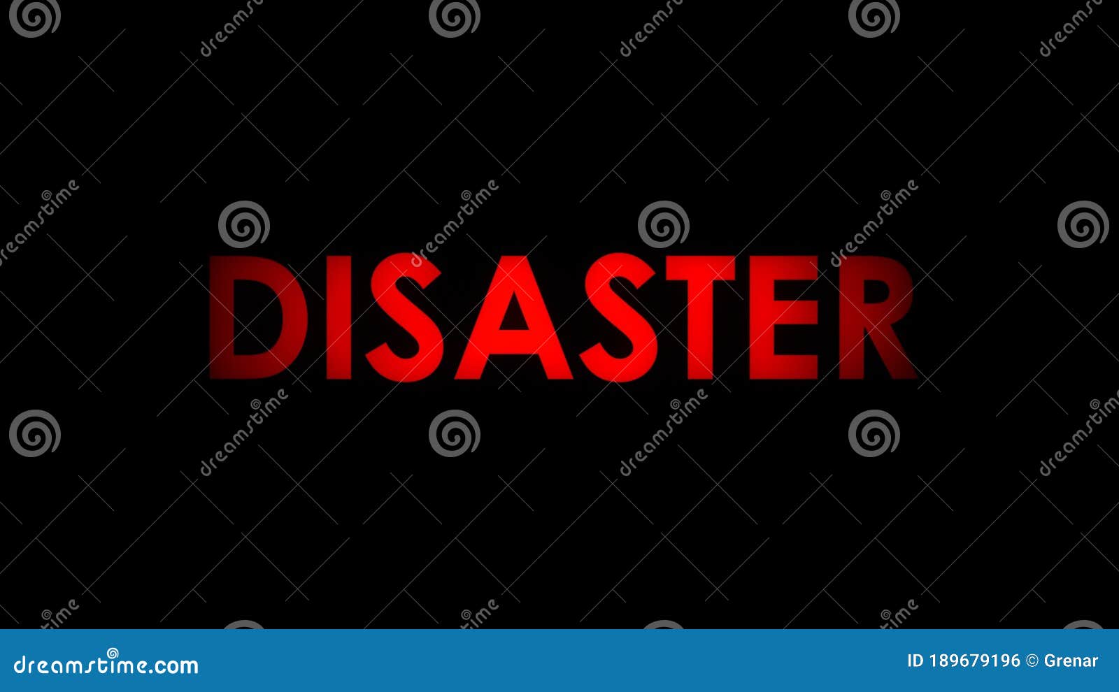 Disaster red message text stock illustration. Illustration of hazard ...