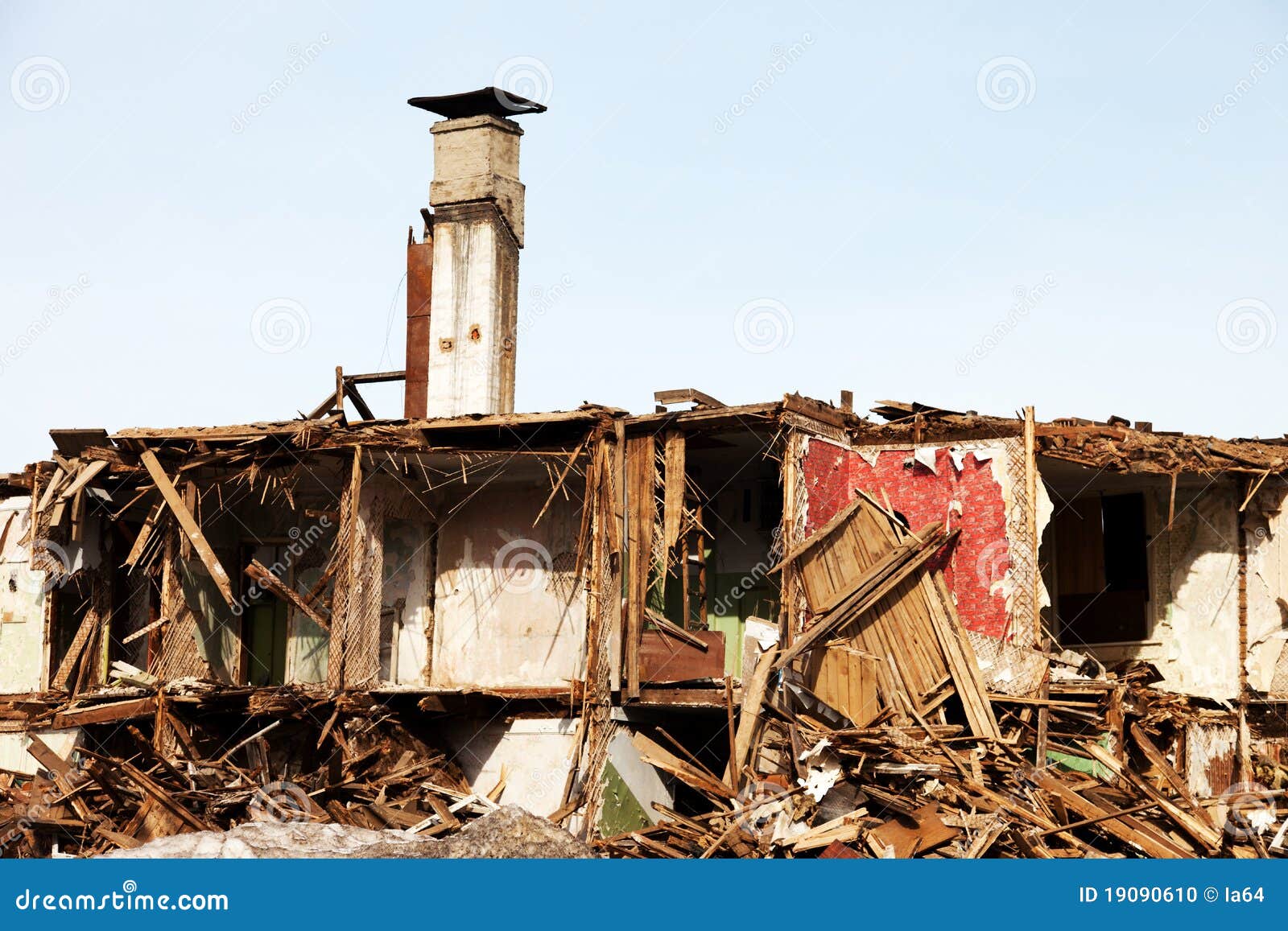 Disaster ruined house stock photo. Image of earthquake - 19090610