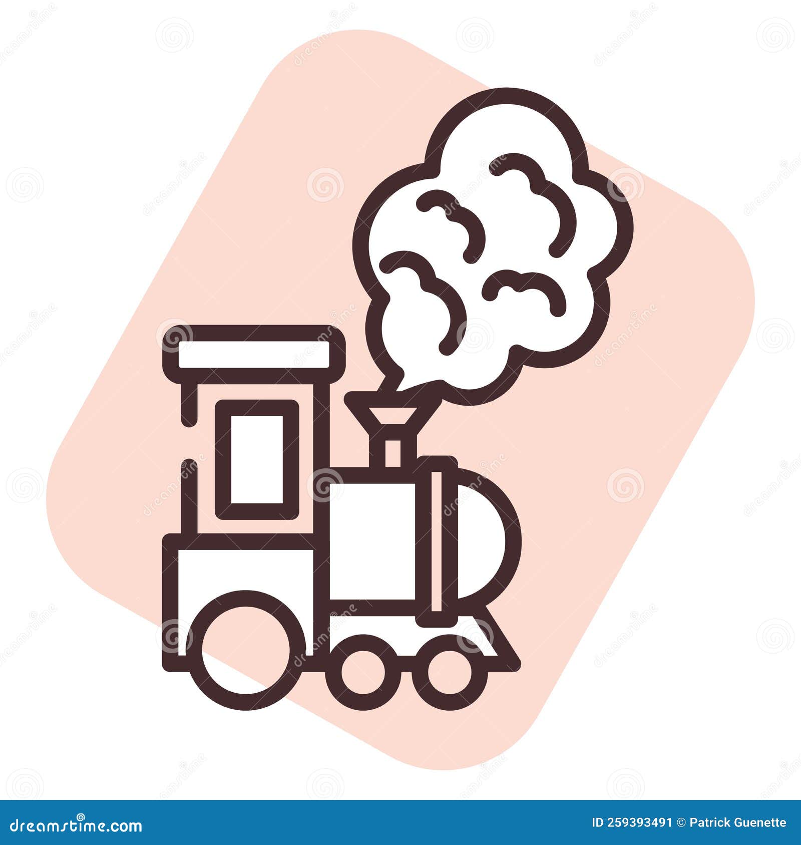 Disaster Train Air Pollution, Icon Stock Vector - Illustration of ...