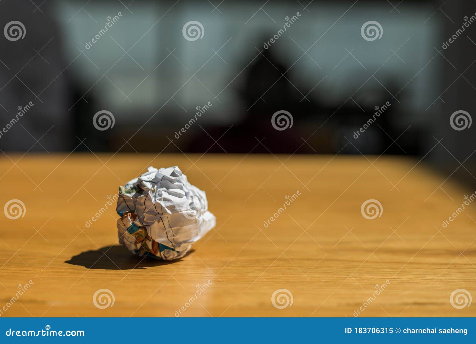 Disastrously Paper on the Table. Bad, Fail and No Idea Concept Stock ...