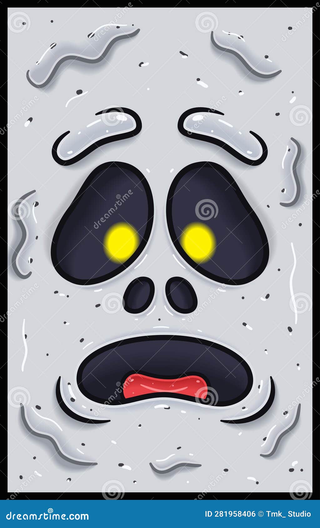 Disbelieving Expression of White Ghost Face Expression Character ...