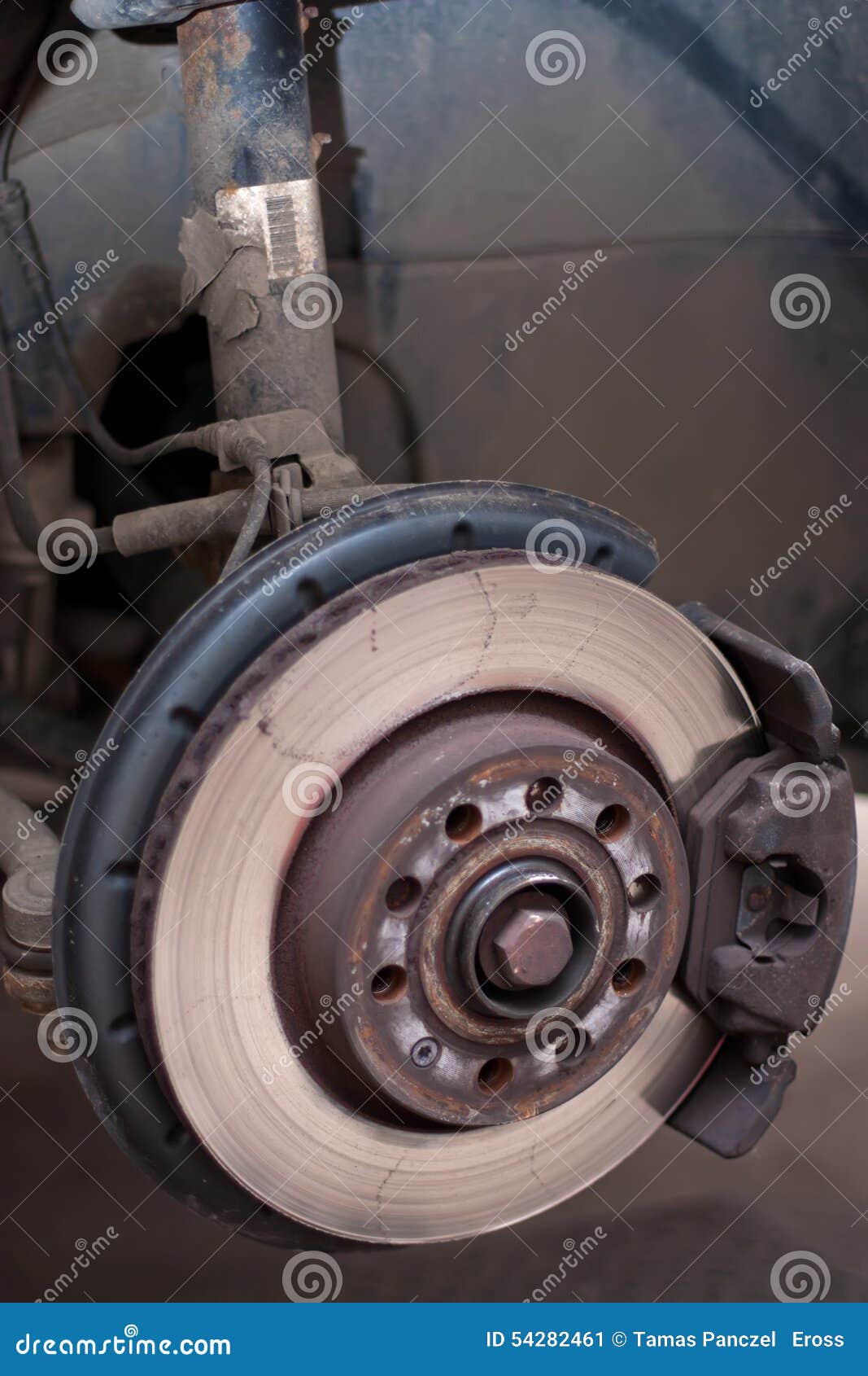 The Disc Brake of a Car Made Visible by Taking of the Wheel Stock Image ...