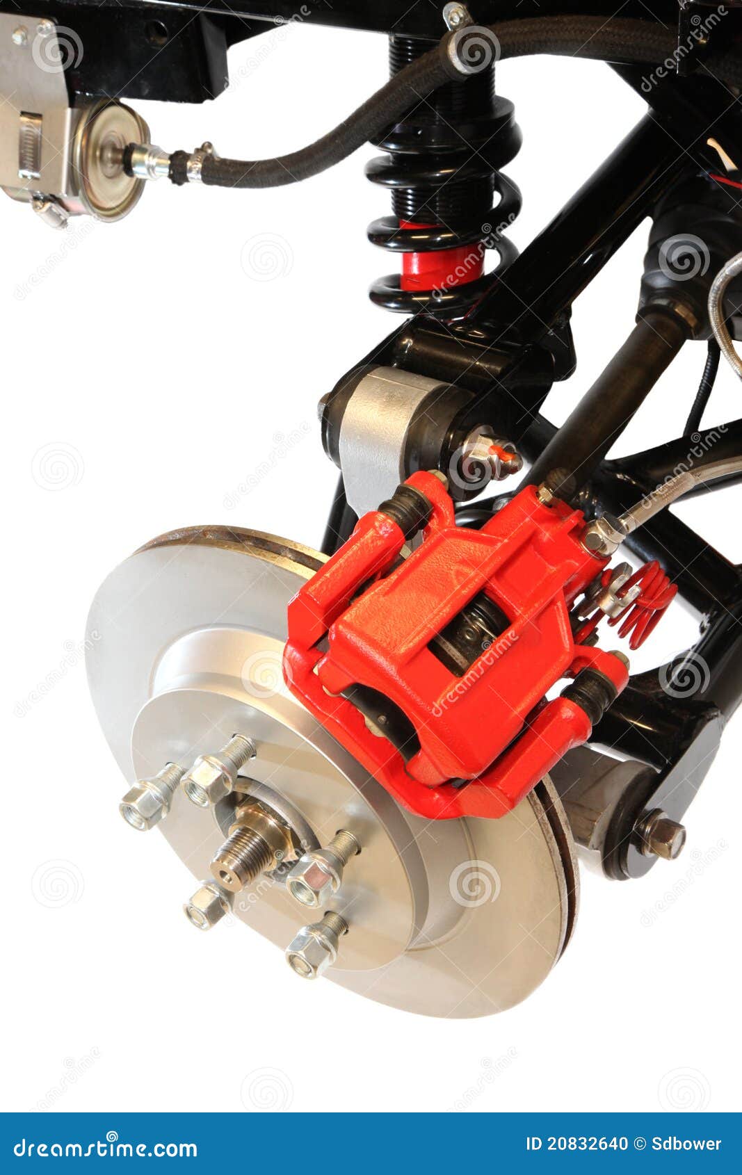 Disc Brake and Shock Assembly, Isolated Stock Photo - Image of shock ...
