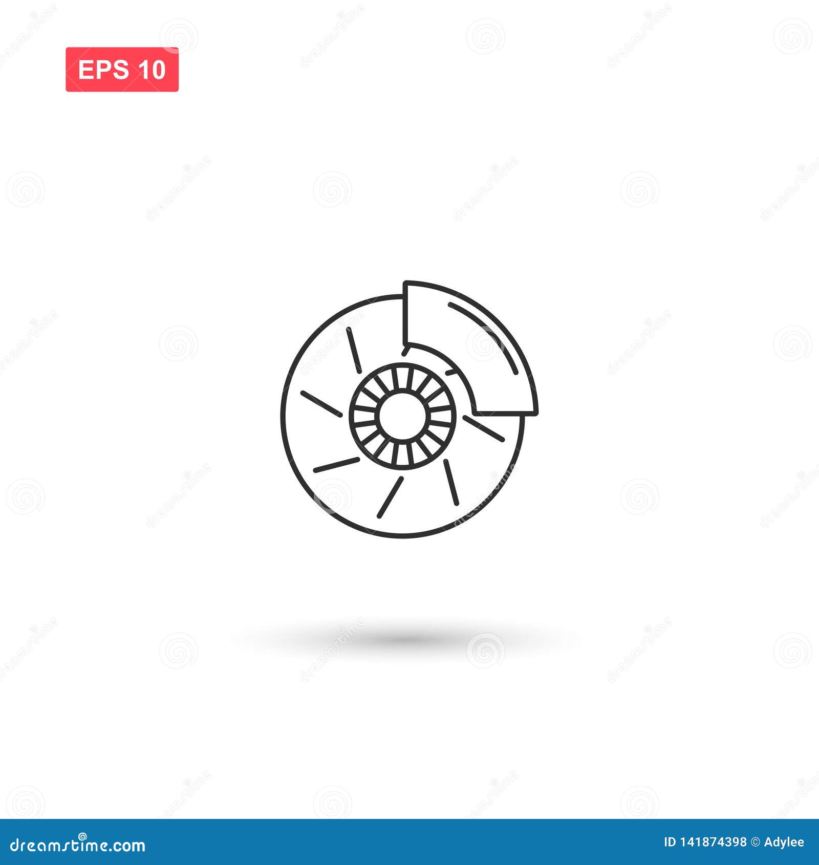 Disc Brake System Vector Isolated Stock Vector - Illustration of symbol ...