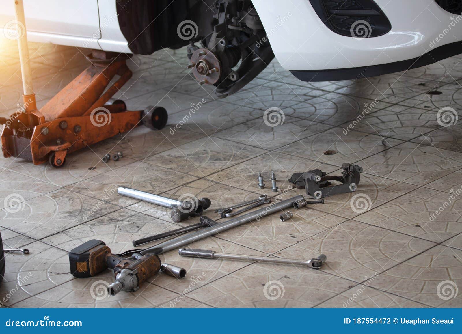 Disc Brake of the Vehicle for Repair in Auto Service. Disk Brake and ...
