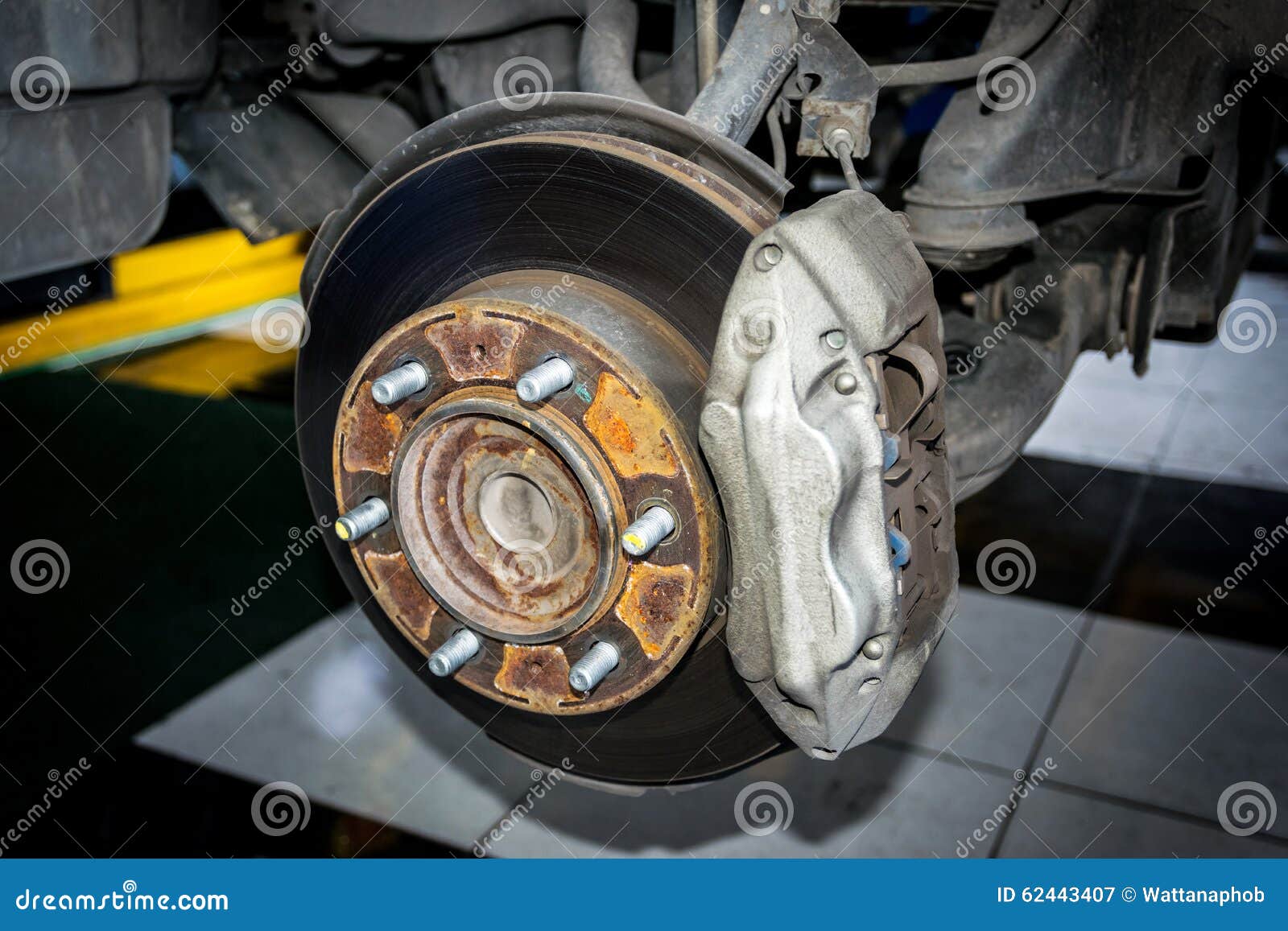 Disc Brakes Front of the Car. Stock Image - Image of safety ...