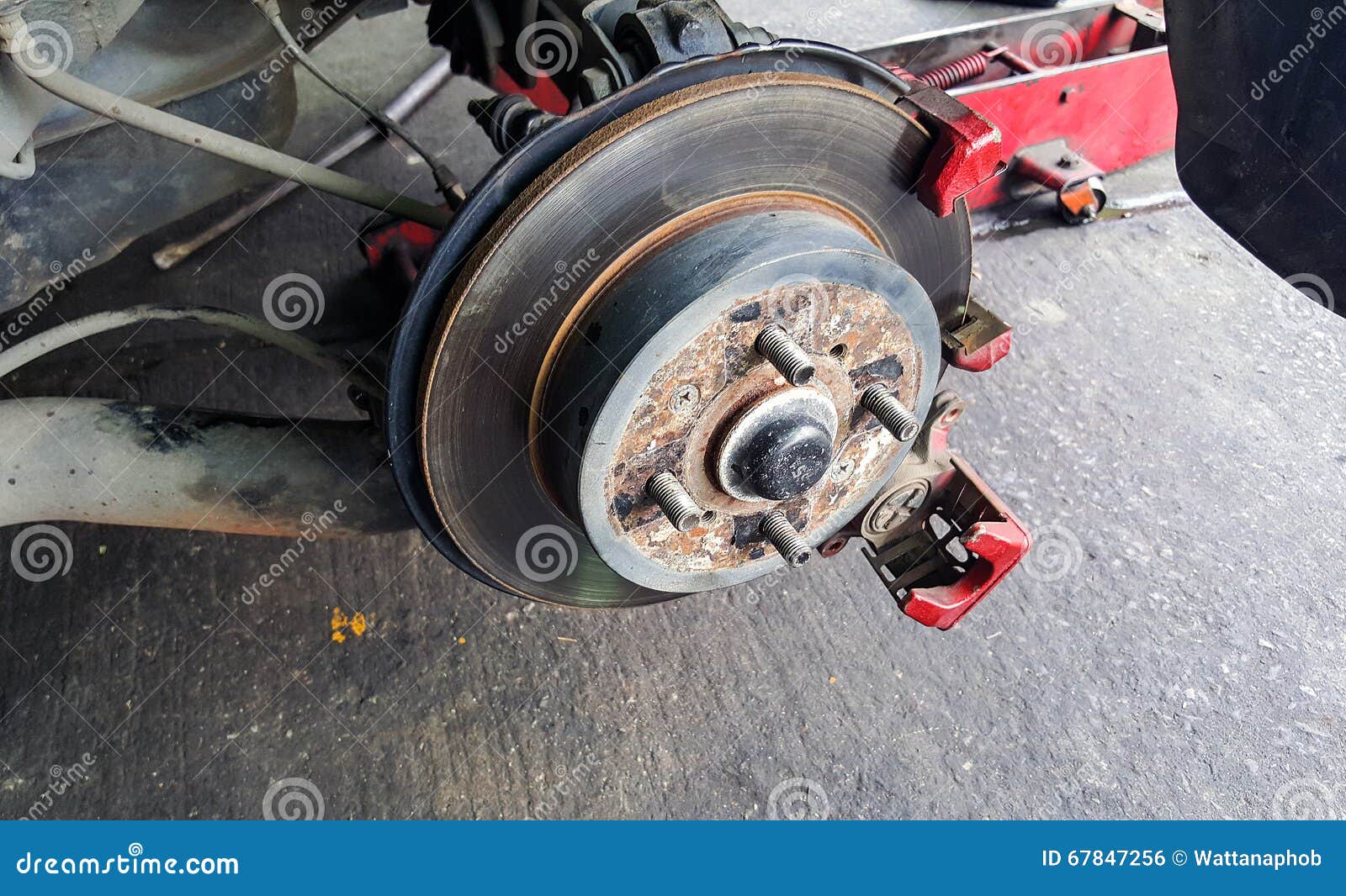 Disc Brakes Front of the Car. Stock Photo - Image of pads, check: 67847256