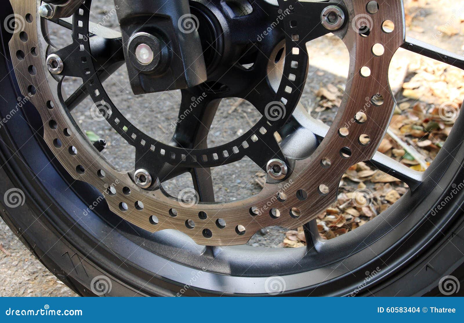 Disc Brakes of a Motorcycle. Stock Photo - Image of motorcycle, details ...