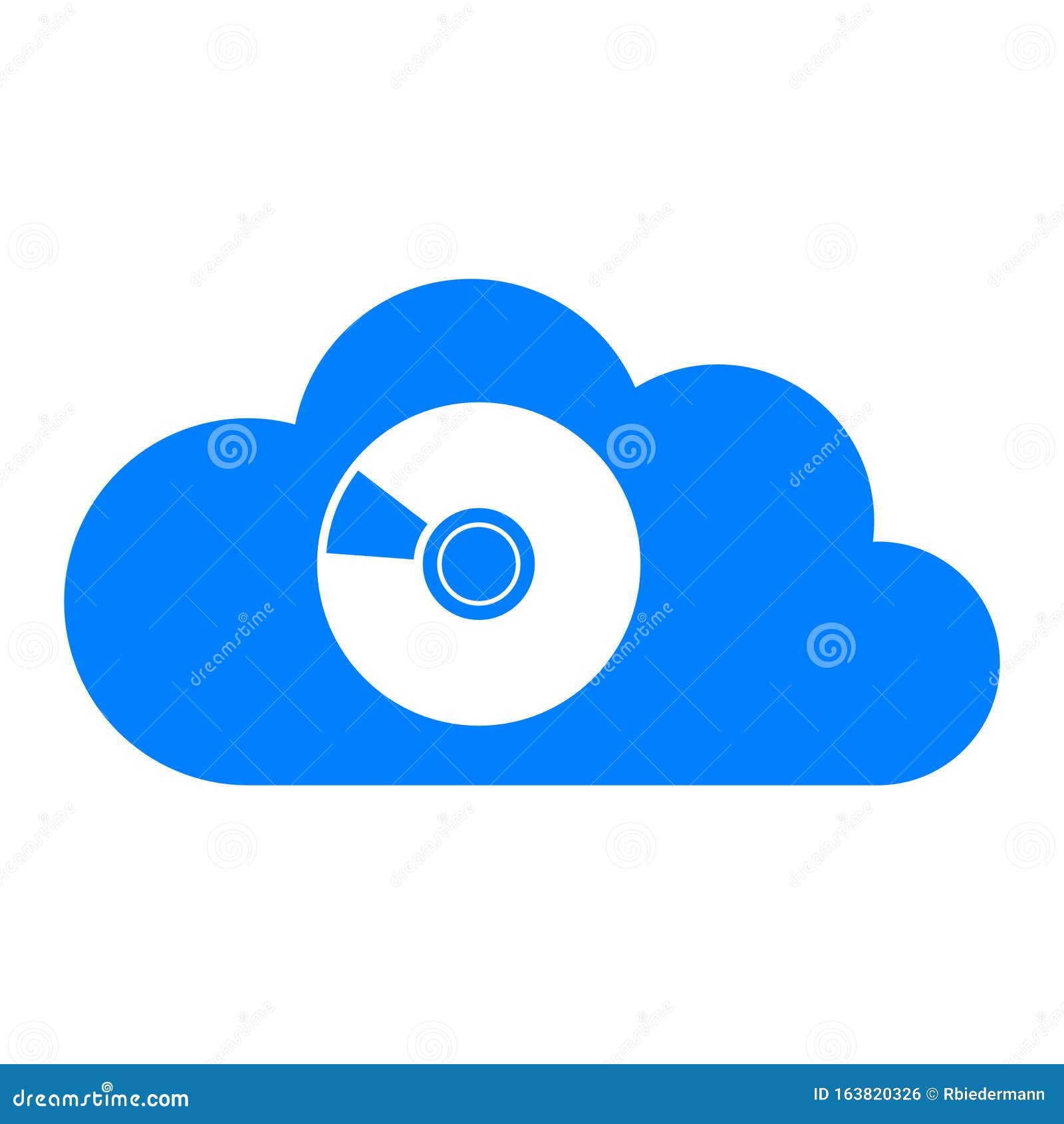 Disc and Cloud As Vector Illustration Stock Vector - Illustration of ...
