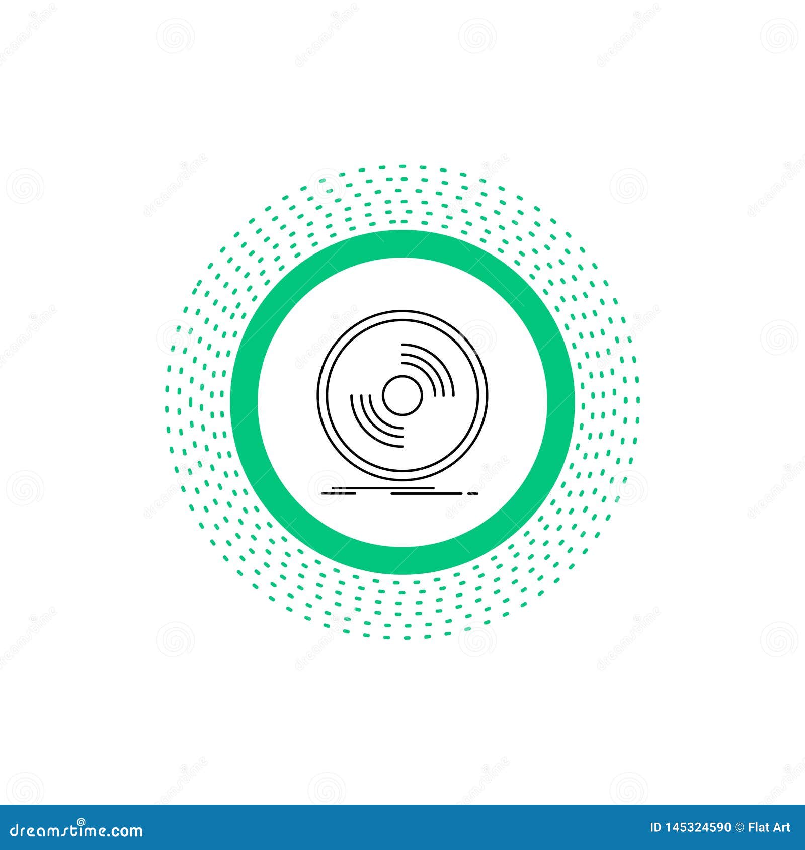 Disc, Dj, Phonograph, Record, Vinyl Line Icon. Vector Isolated ...