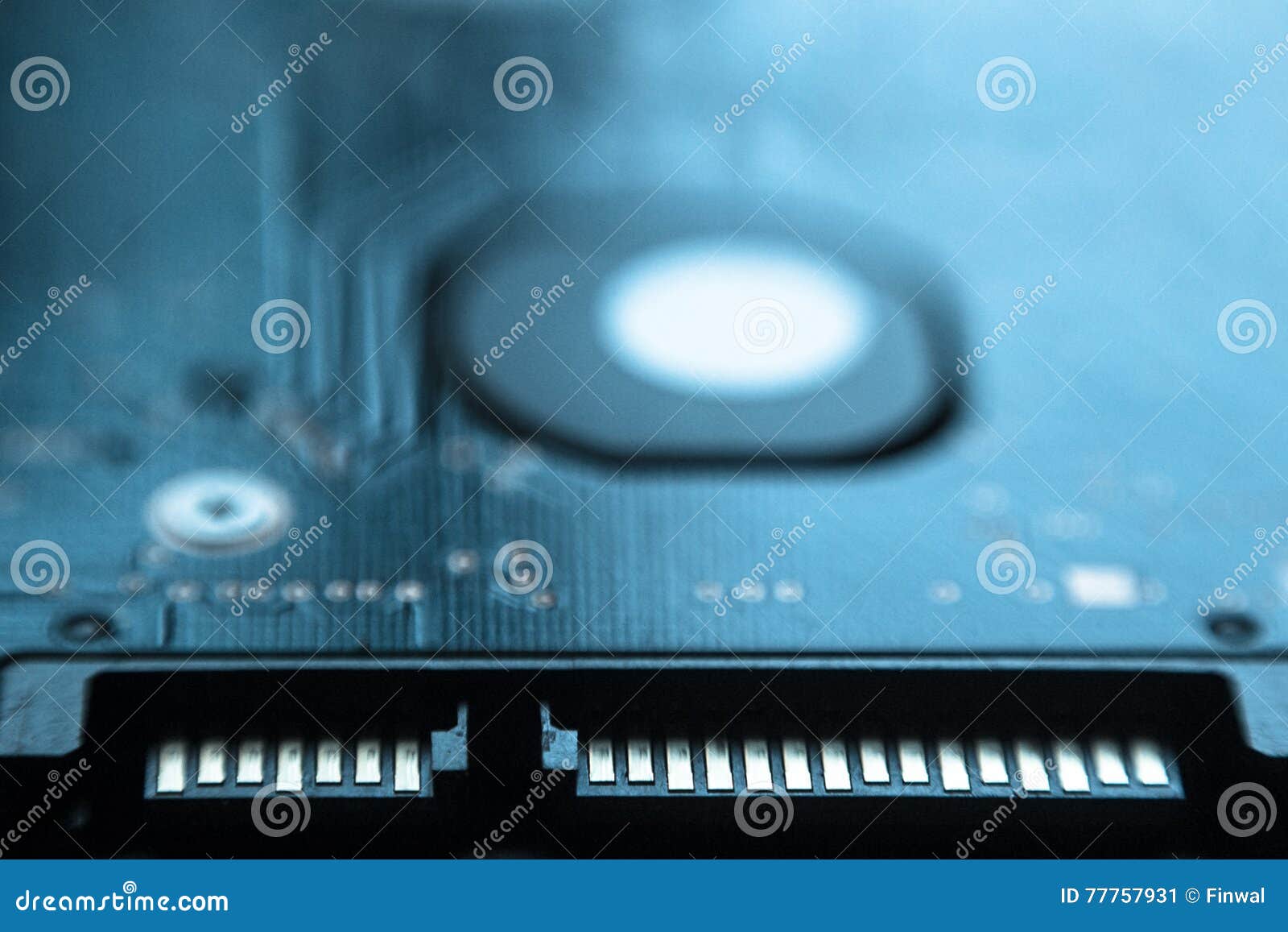 Close Up On SATA Connector On Motherboard PC Stock Photo ...