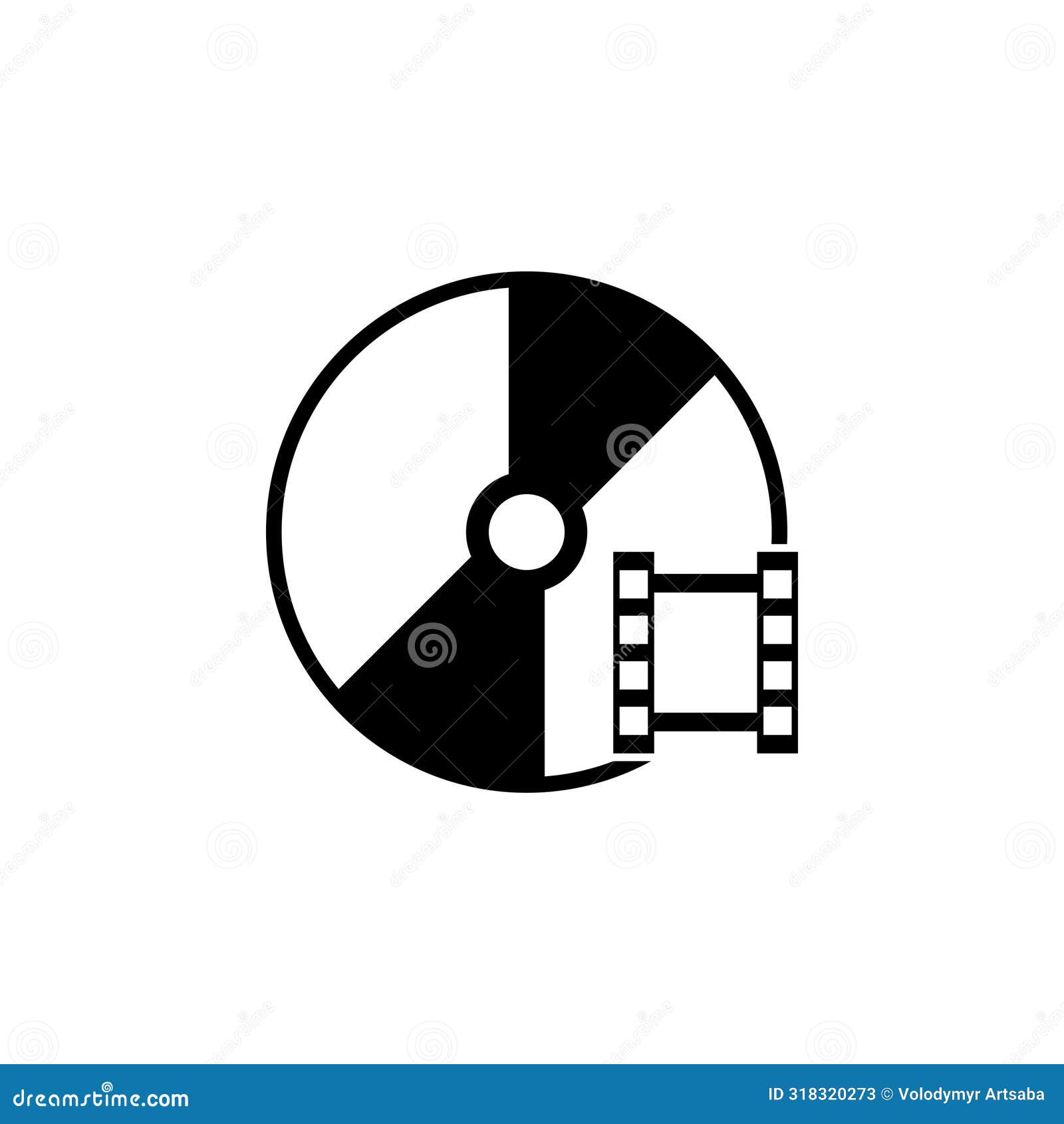 Disc Film, Video CD DVD Flat Vector Icon Stock Vector - Illustration of ...
