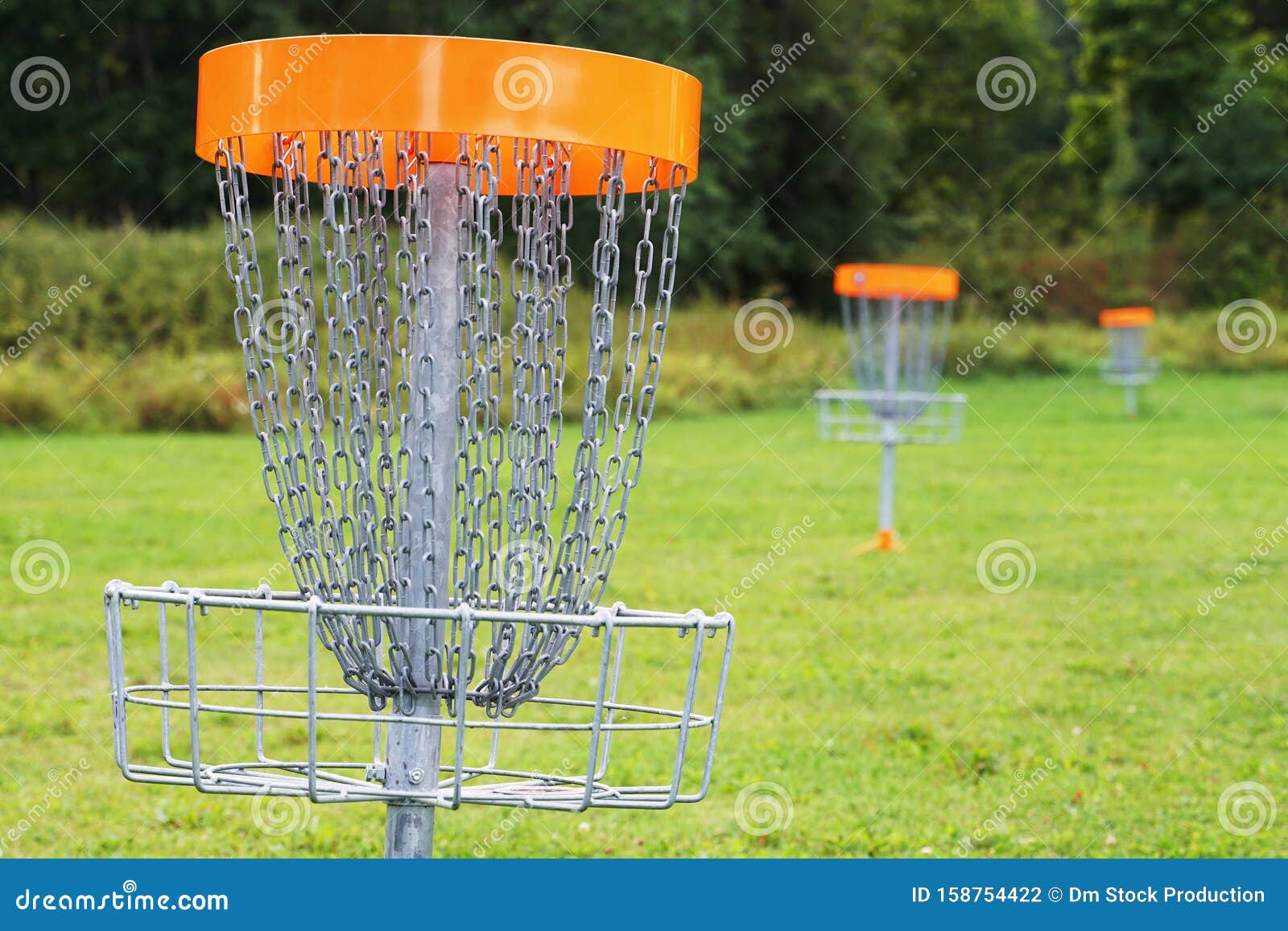 Disc golf basket. stock photo. Image of golf, golfing - 158754422