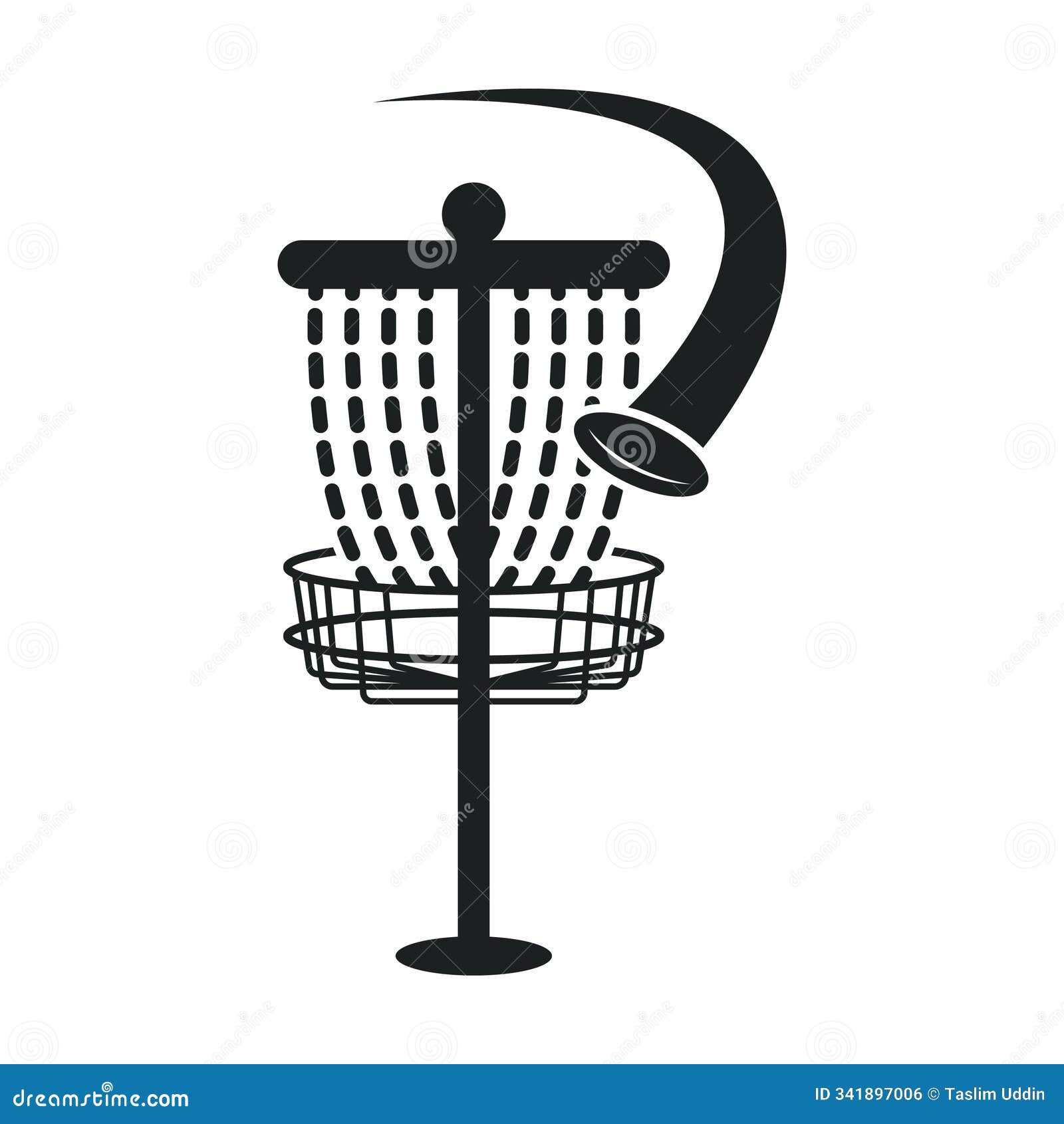 Disc Golf Design Silhouette Vector Art Work Stock Vector - Illustration ...