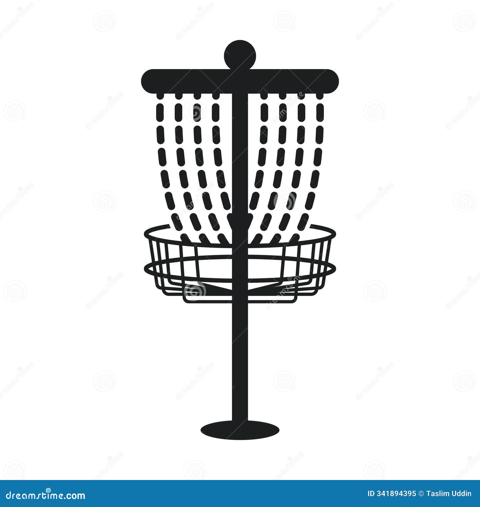 Disc Golf Design Silhouette Vector Art Work Stock Vector - Illustration ...