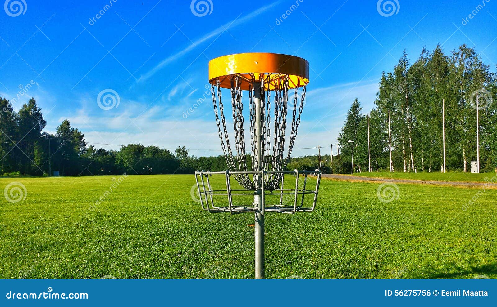 Disc Golf Landscape stock photo. Image of game, hole - 56275756