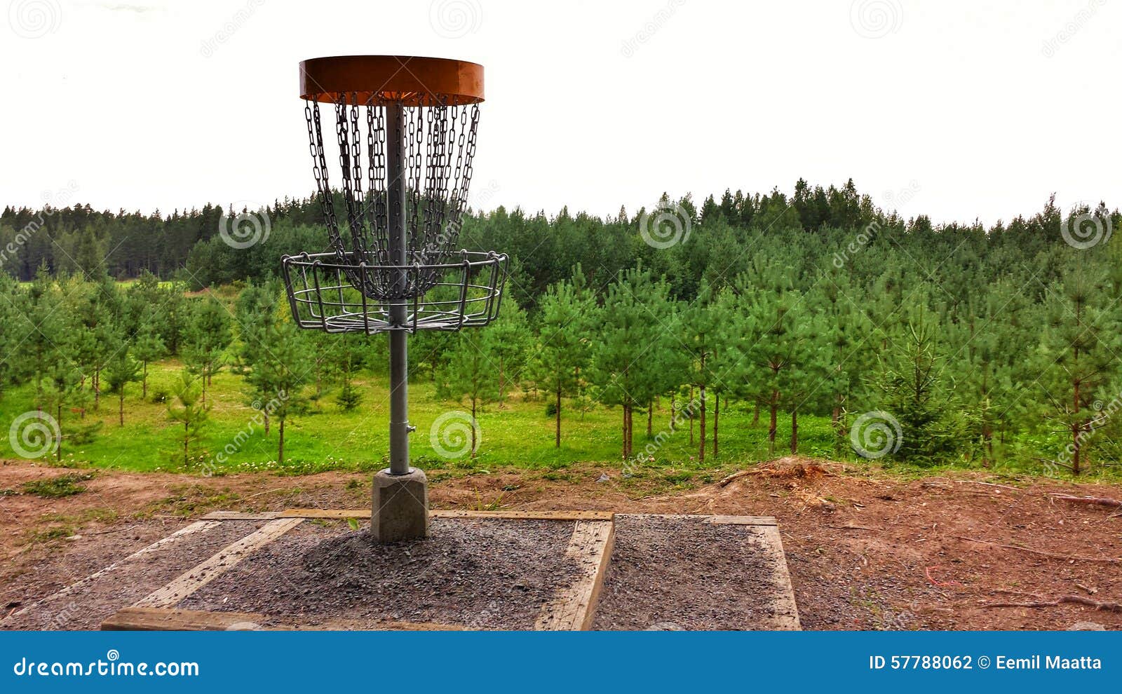 Disc Golf Park stock photo. Image of basket, landscape - 57788062