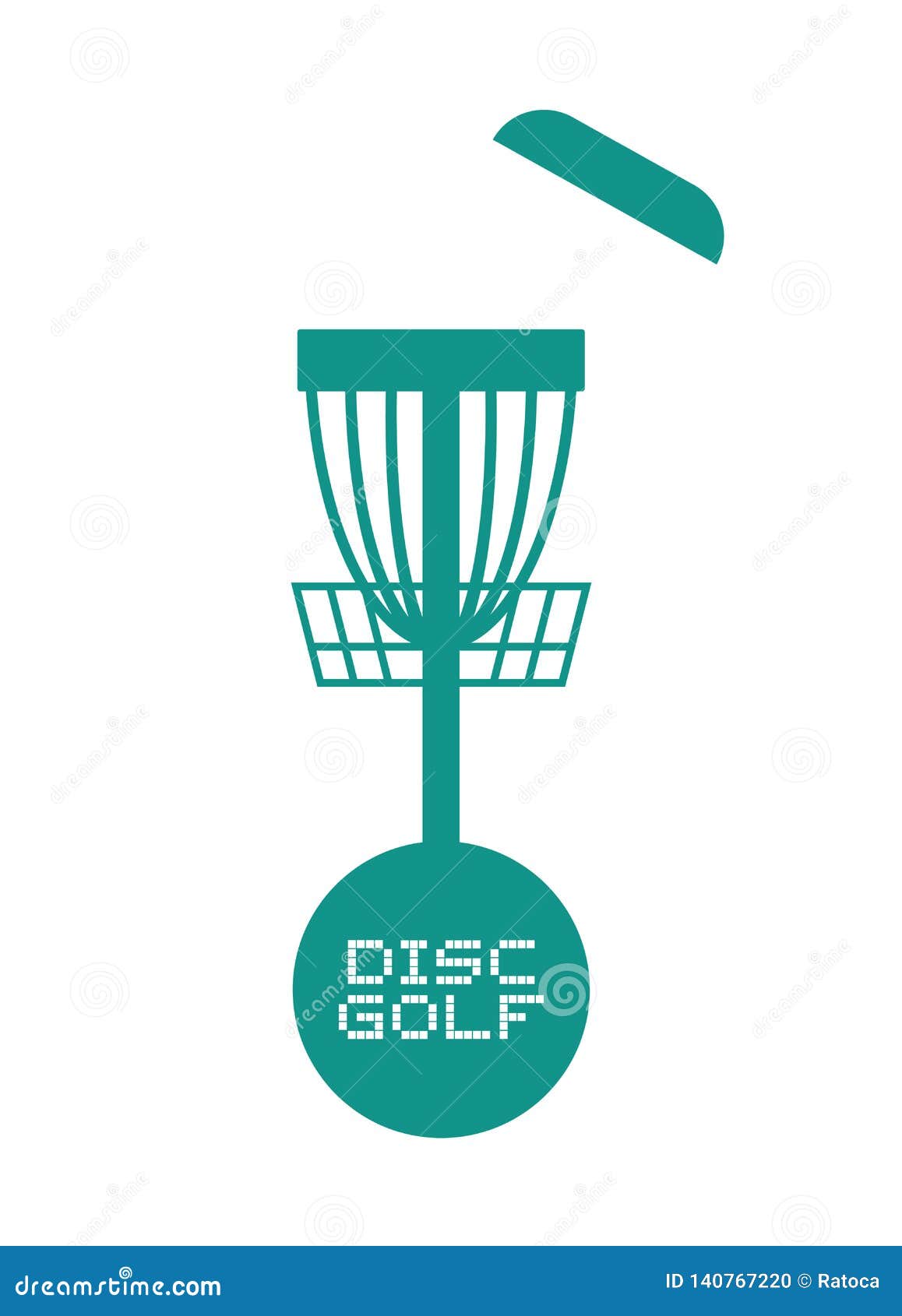 Disc golf sport symbol stock vector. Illustration of sport - 140767220