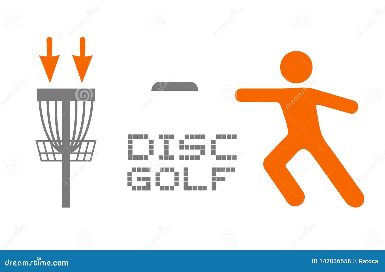Disc golf sport symbol stock illustration. Illustration of golf - 142036558