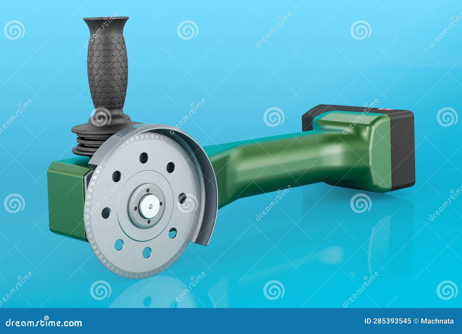 Disc Grinder on Blue Background, 3D Rendering Stock Illustration ...