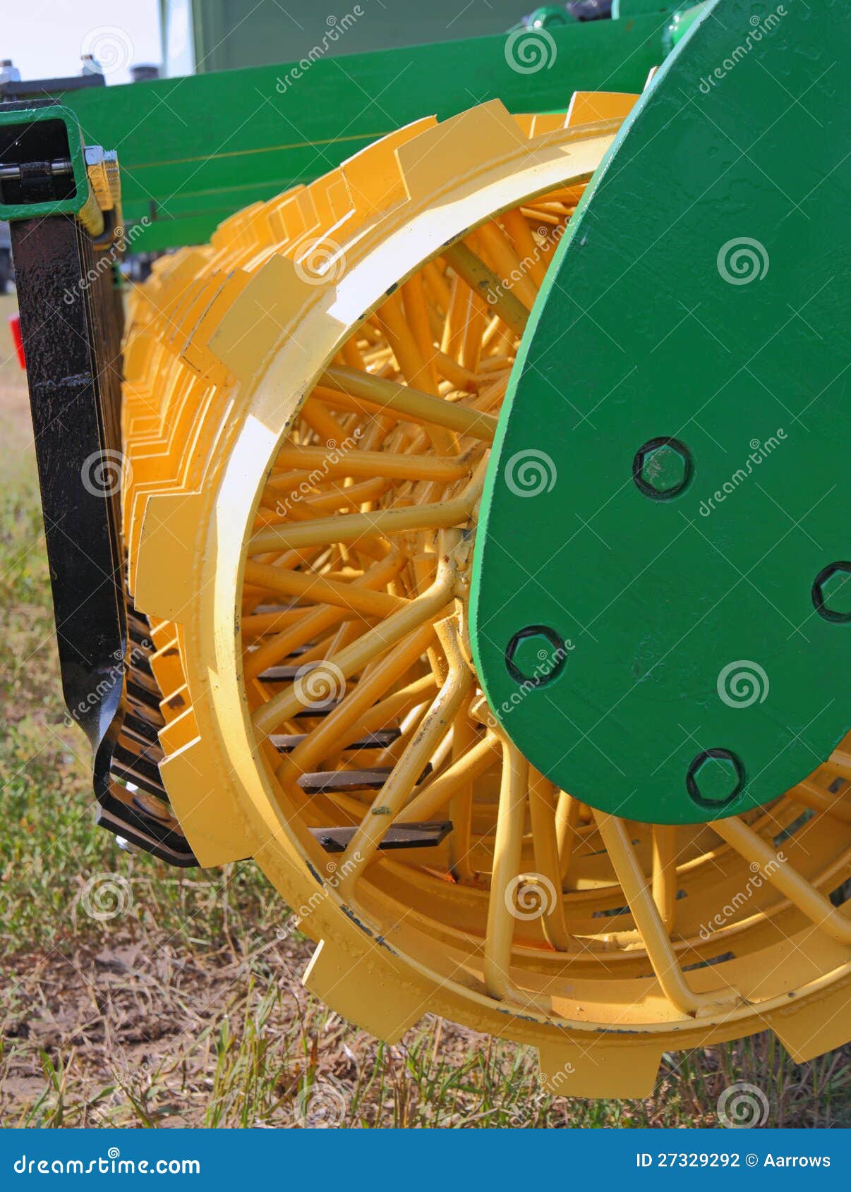 Disc harrow behind tractor stock photo. Image of natural - 27329292