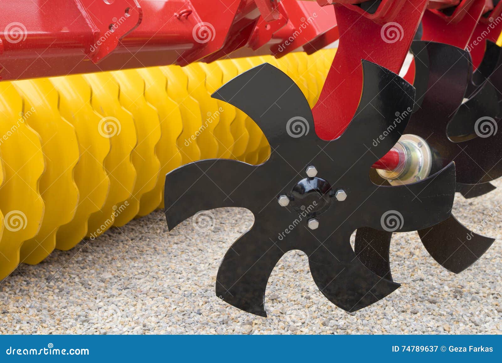 Disc Harrow Trailer for a Farming Tractor Stock Image - Image of ...