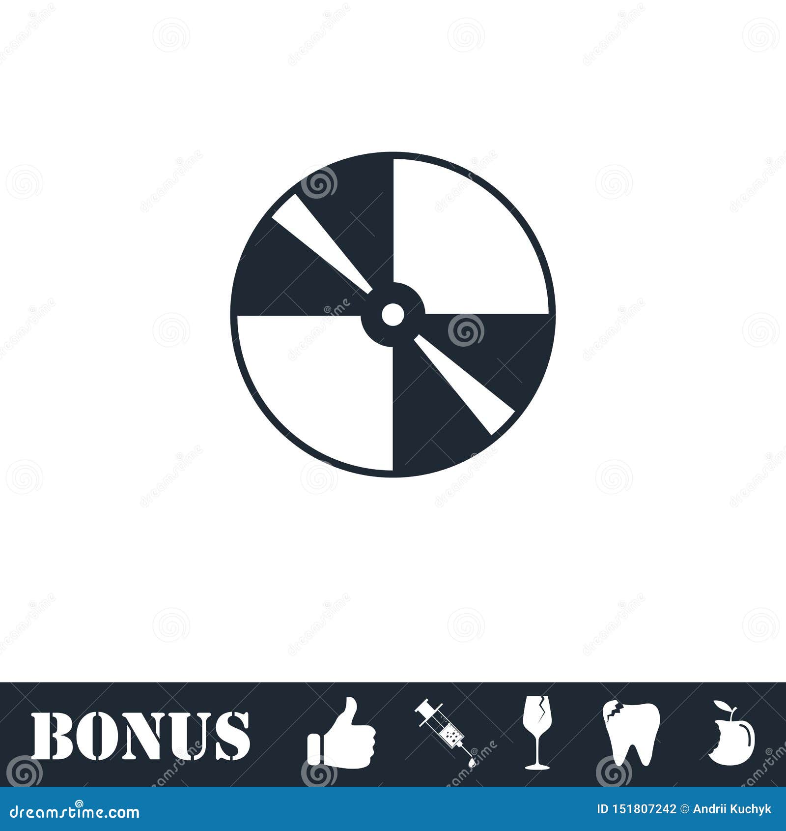 Disc icon flat stock vector. Illustration of minimal - 151807242