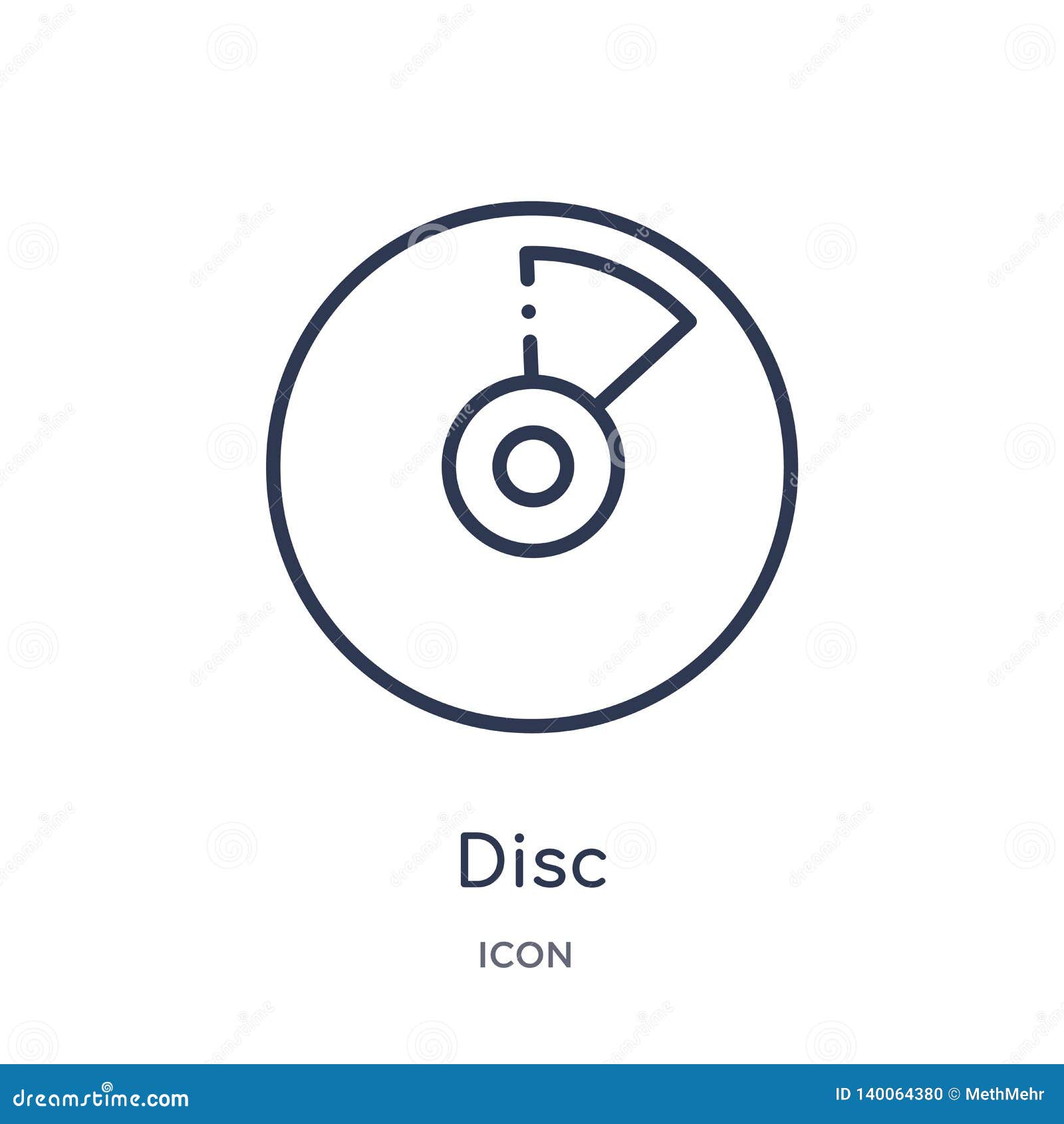 Disc Icon from Music Outline Collection. Thin Line Disc Icon Isolated ...