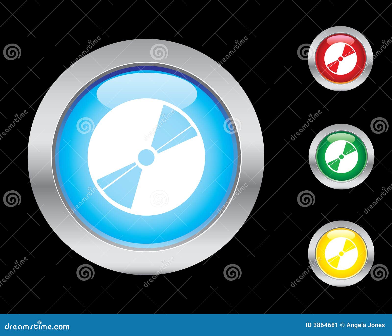 Disc icons stock vector. Illustration of info, record - 3864681